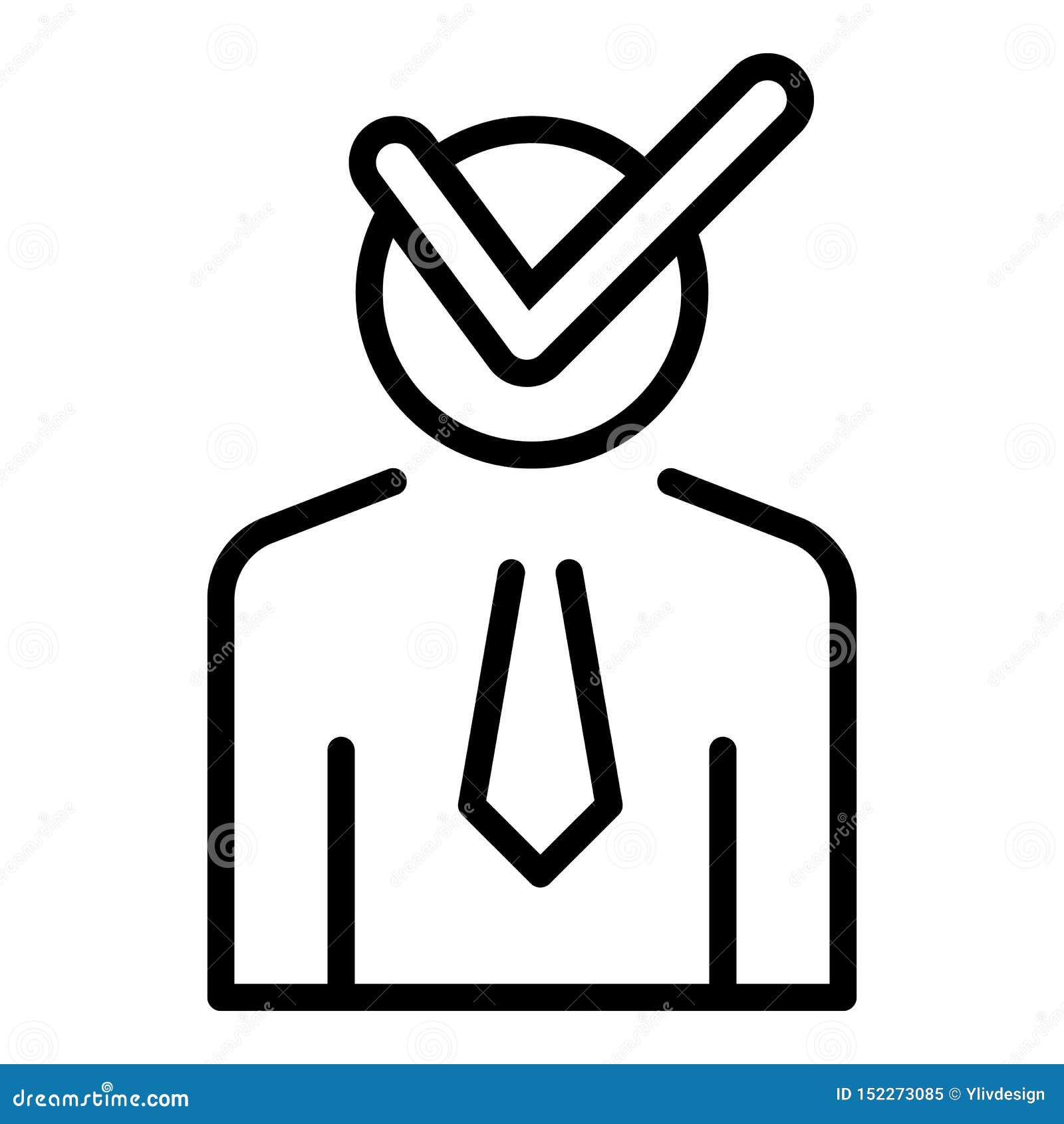 Check Man Lecture Icon, Outline Style Stock Vector - Illustration of ...