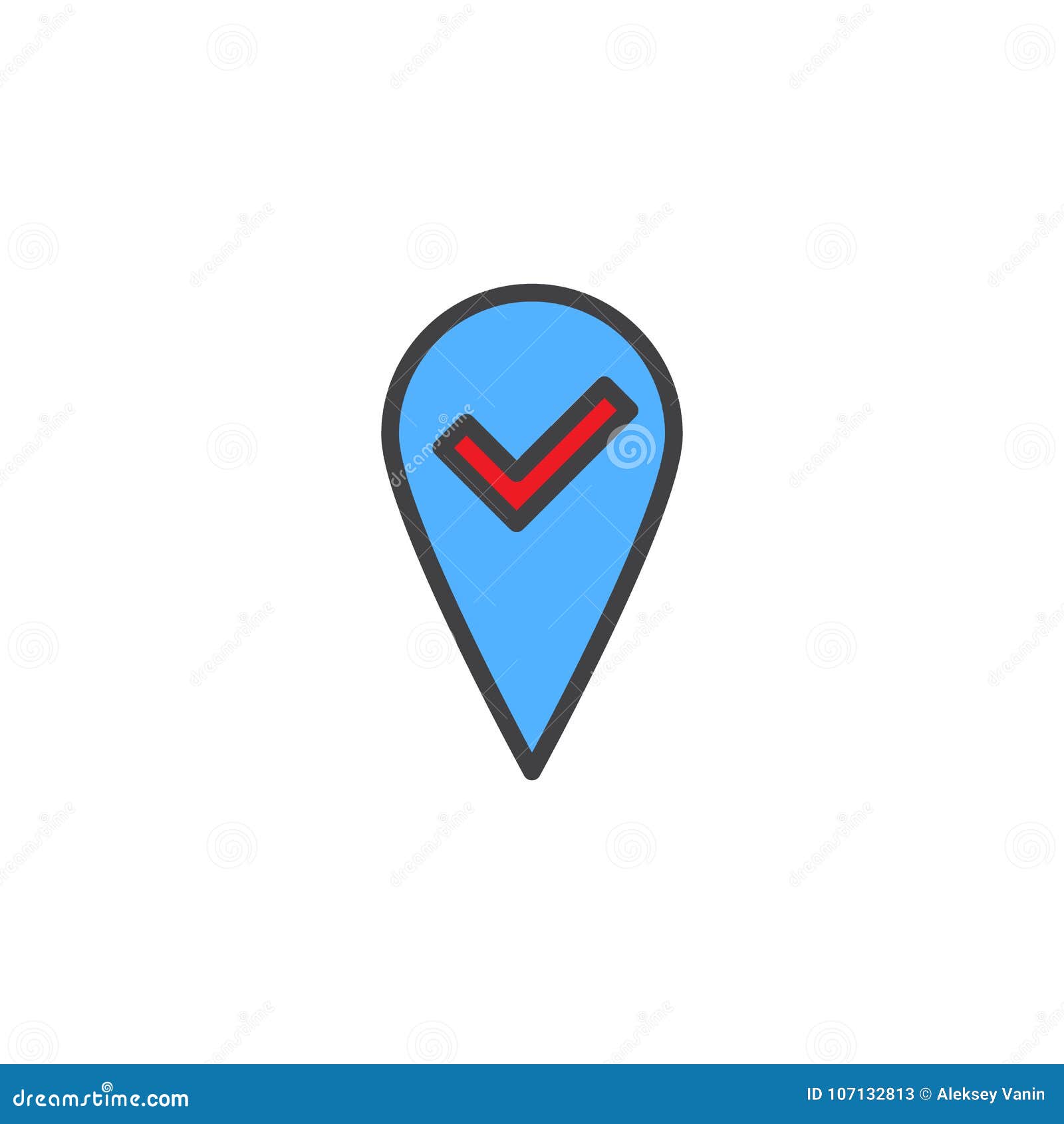 Check Map, Pointer, Navigator Filled Outline Icon Stock Vector ...