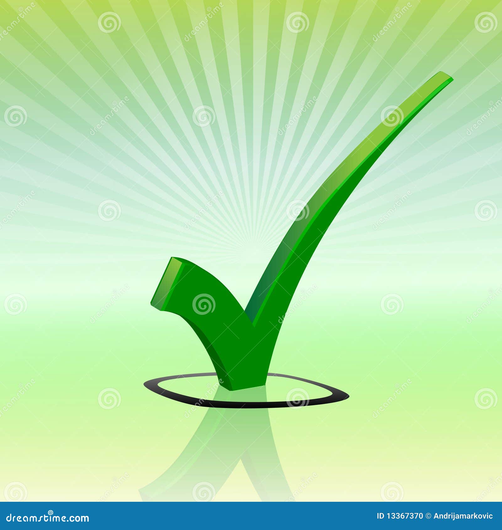 Check mark-3D stock vector. Illustration of estate, okay - 13367370