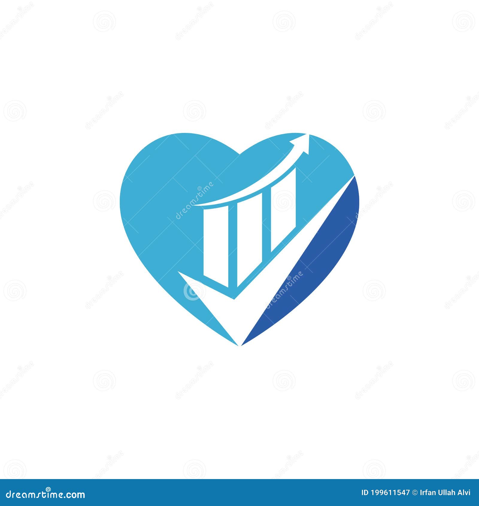 Stats Check Vector Logo Design Template. Stock Vector - Illustration of ...