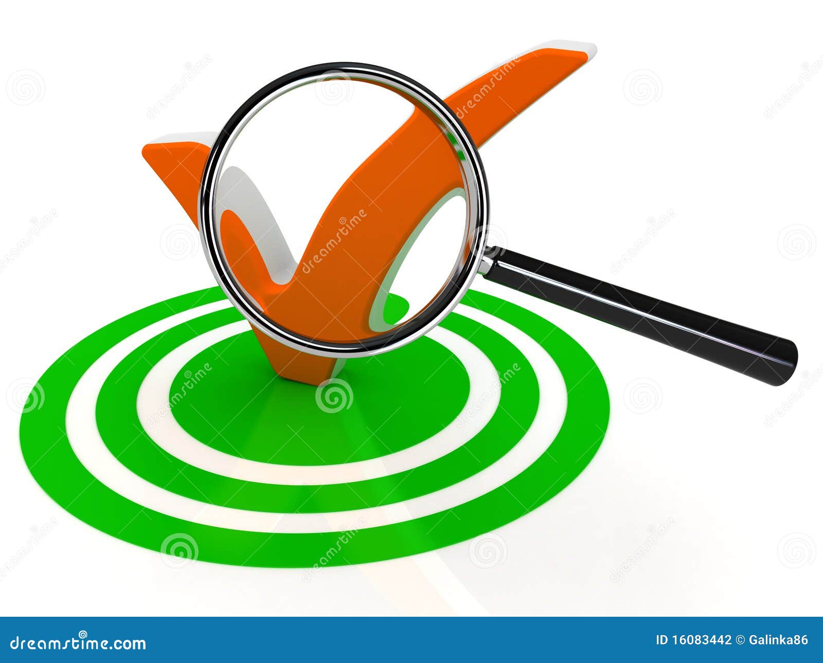 Check Mark amd loupe stock illustration. Illustration of solution ...