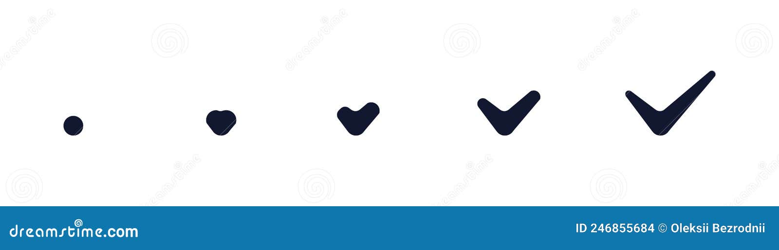 Check Mark Animation Drawing Steps Stock Vector - Illustration of mark ...