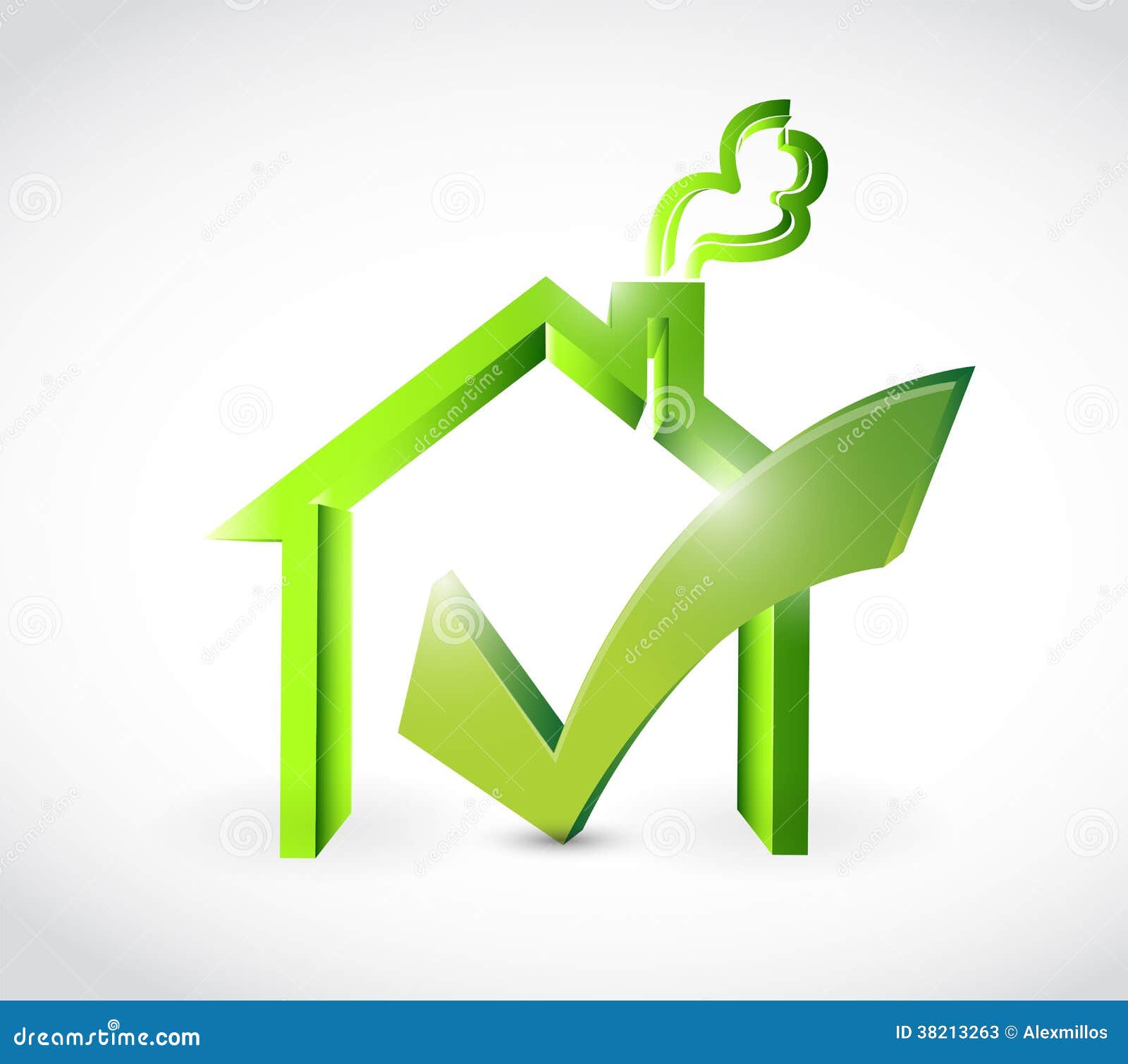 Check Mark Approve Home Illustration Design Stock Illustration ...