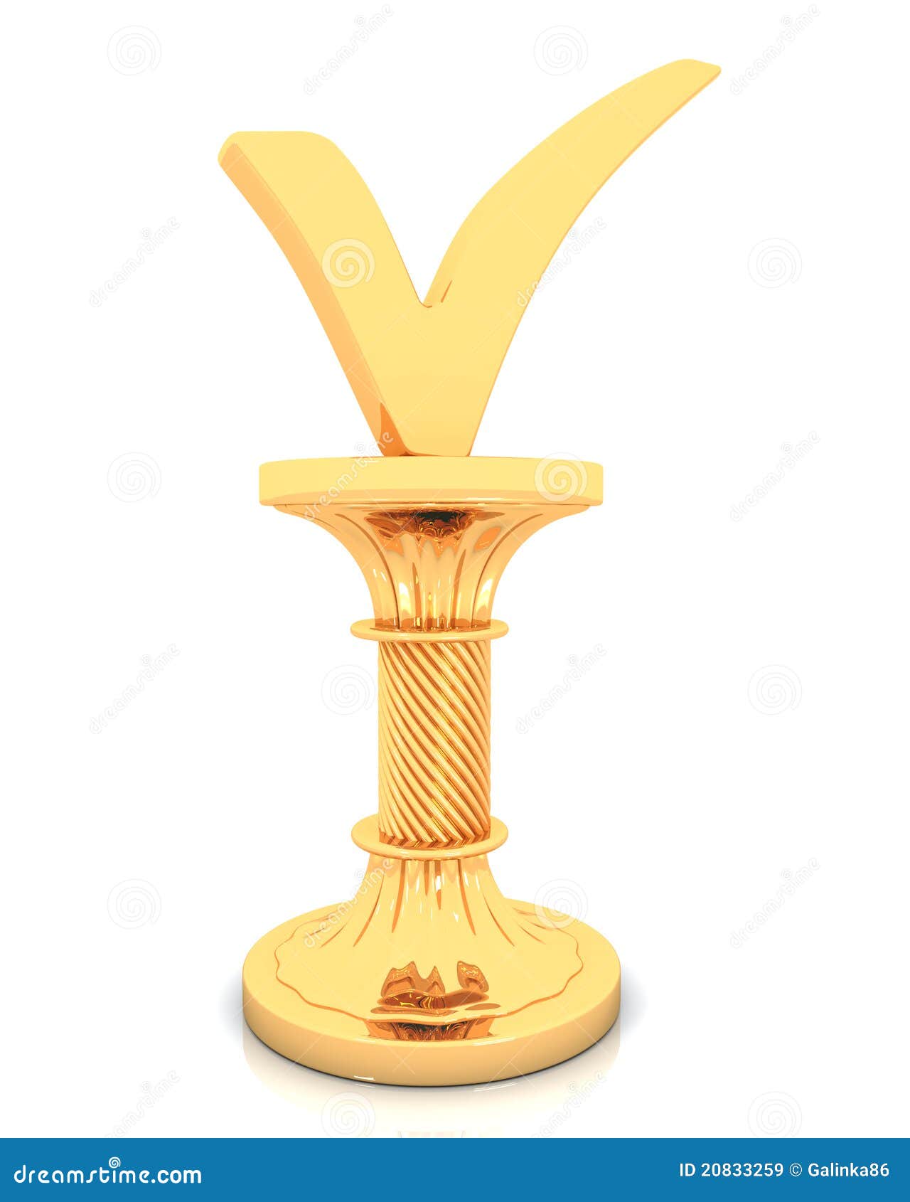 Check mark award stock illustration. Illustration of figurine - 20833259