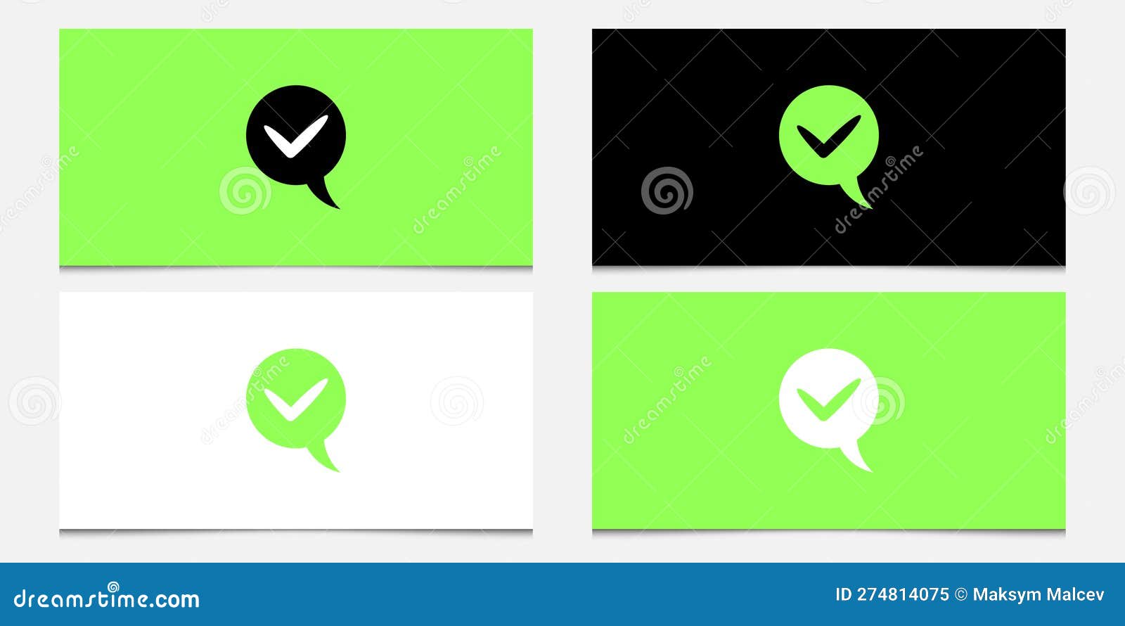 Check Mark Banners Set. Button or Approved Symbol. Check Mark Flat Sign ...