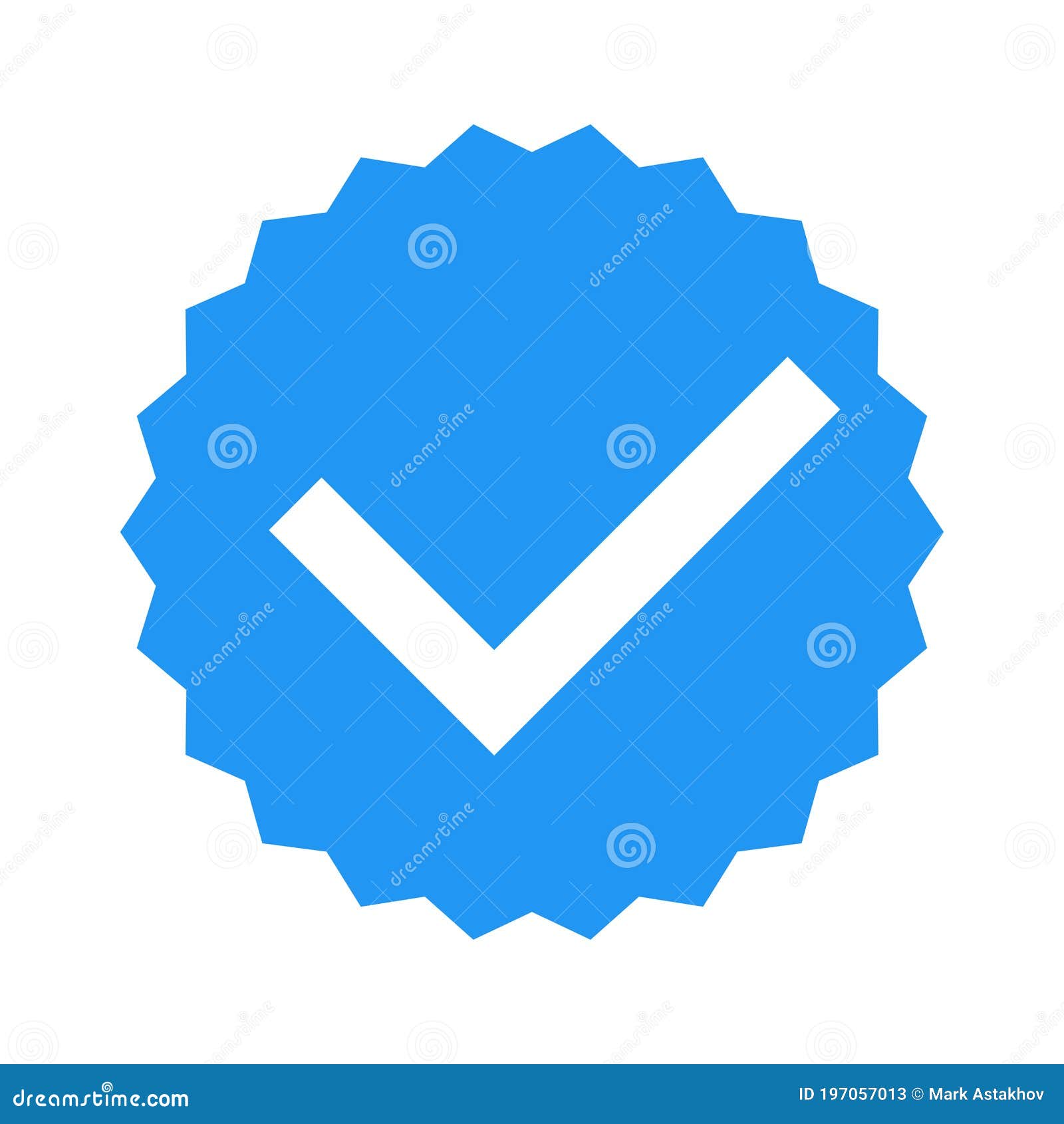 Check Mark Blue Flat Icon. Vector Isolated Checkmark Icon Stock Vector ...