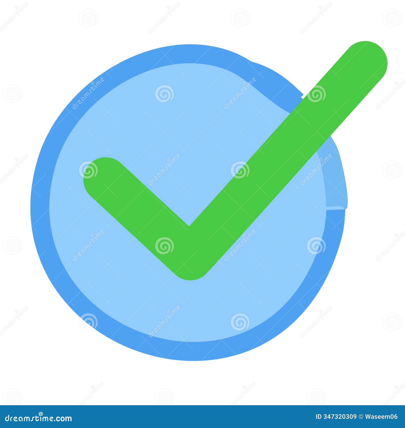 Check Mark in Check Box Flat Style Icon for Apps and Websites Stock ...