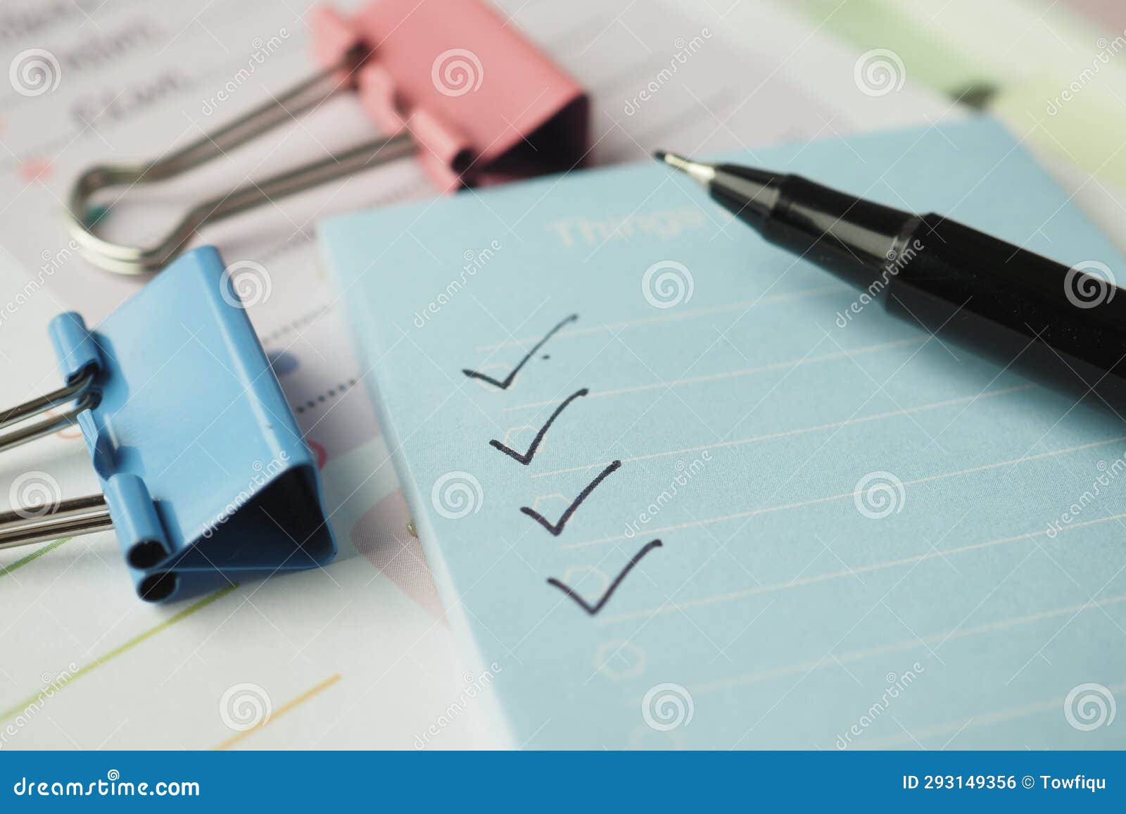 Check Mark on a Check Box on a Paper Stock Photo - Image of business ...