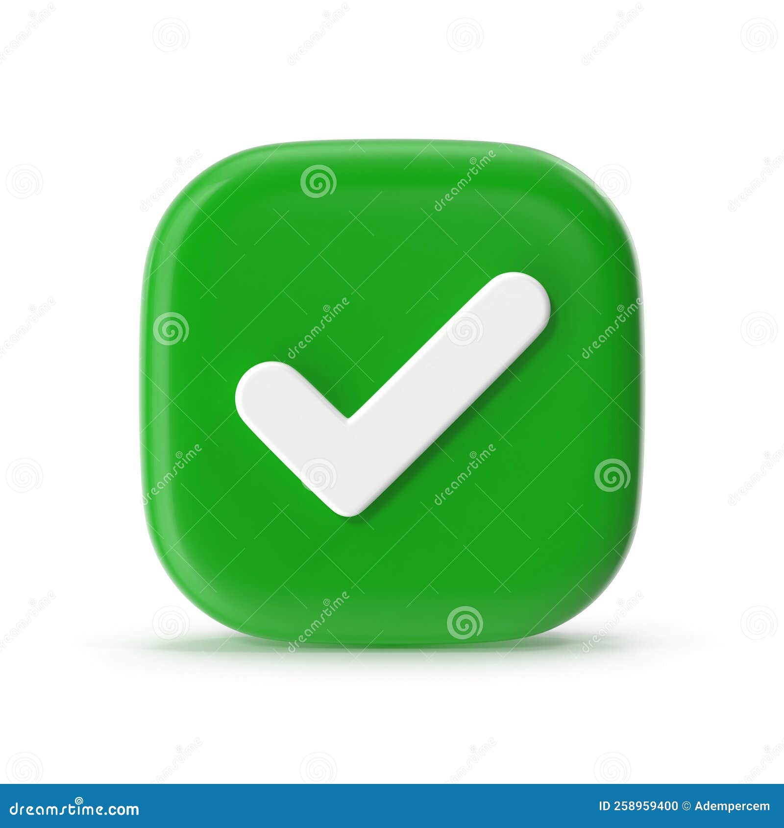 Check Mark Button stock illustration. Illustration of right - 258959400