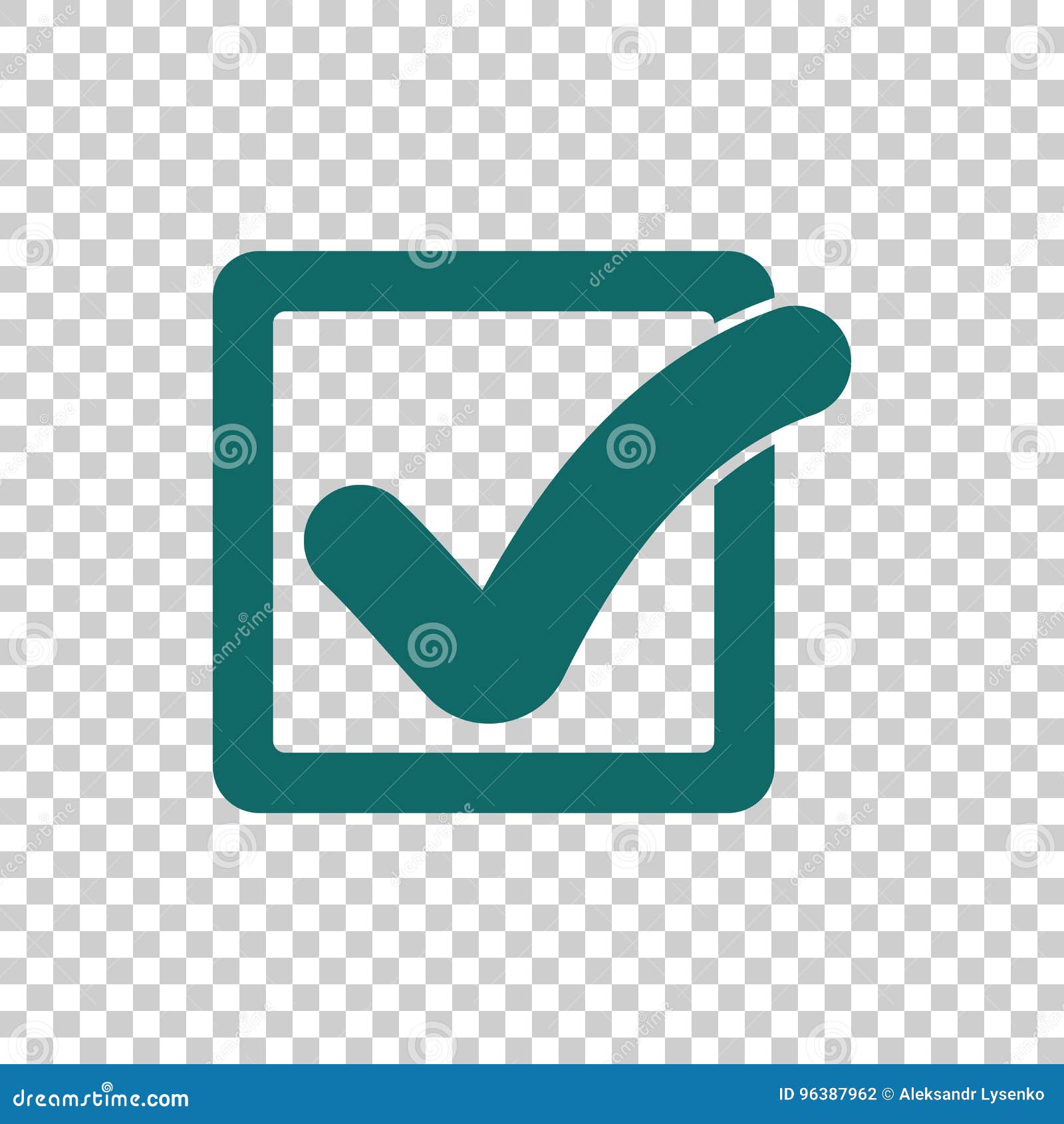 Check Mark Button in Square. Icon Vector Flat Stock Vector ...