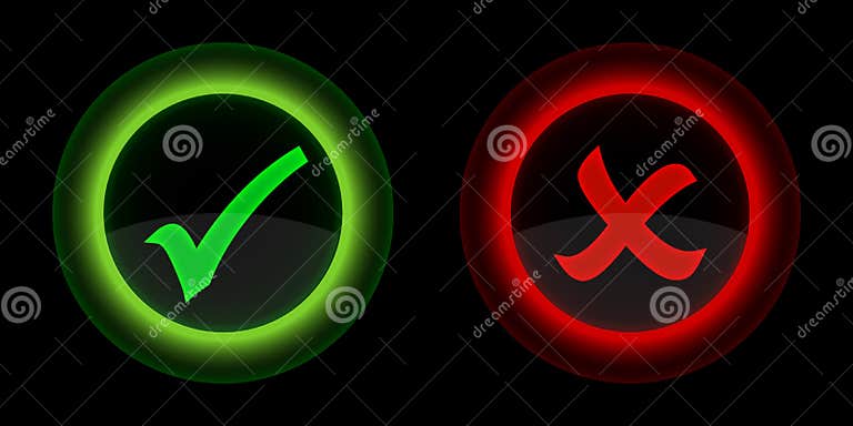 Check Mark Buttons. Vector Illustration. Stock Vector - Illustration of ...