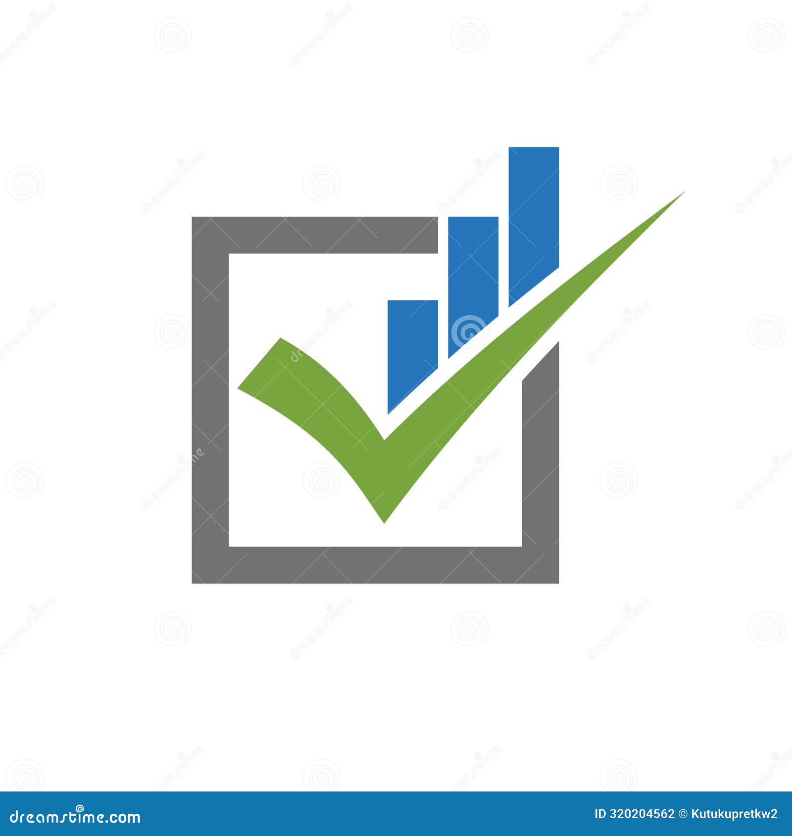 Check Mark Chart Bar Icon Vector Logo Template Stock Illustration ...