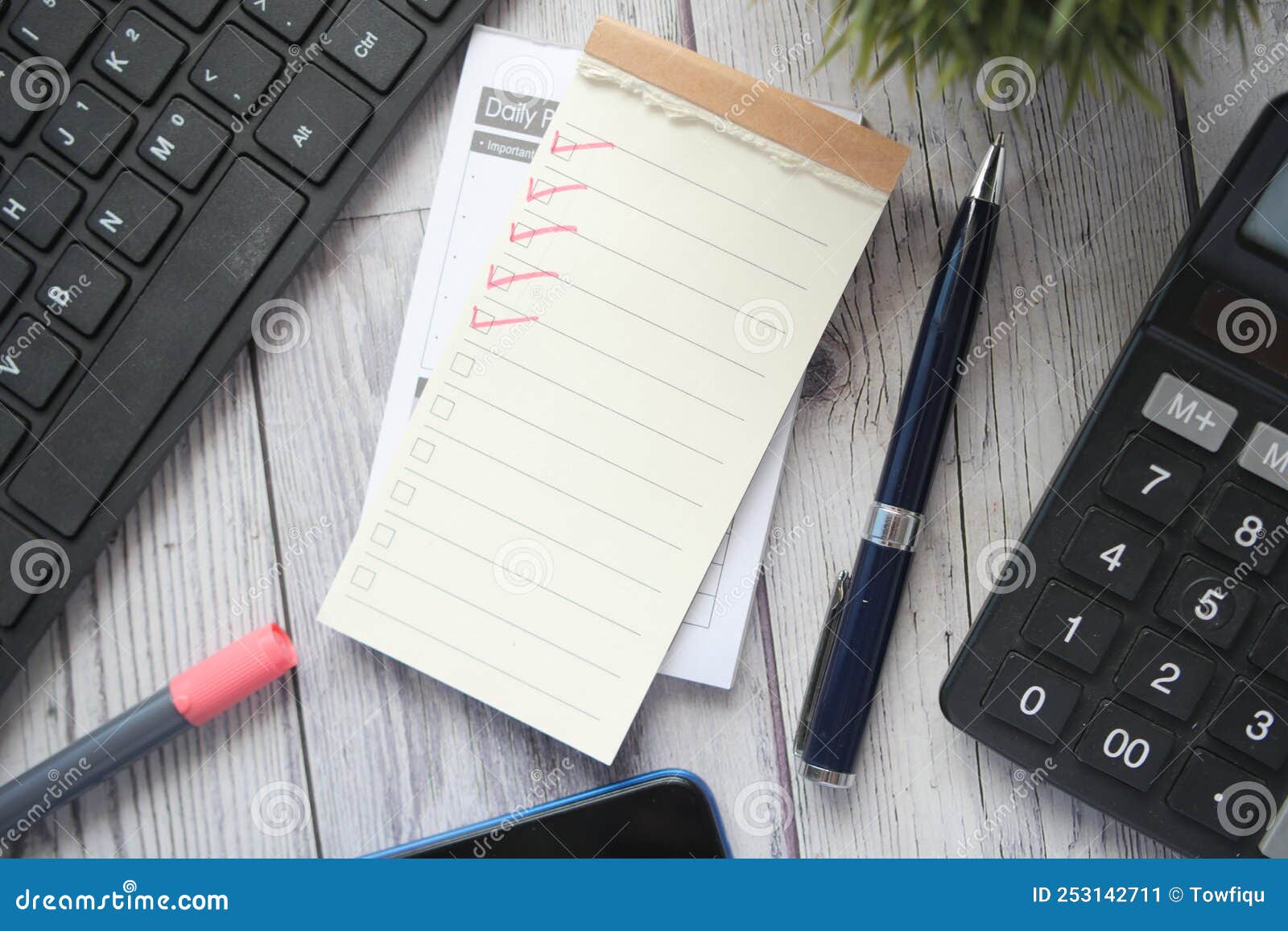 Check Mark on a Check Box on a Paper Stock Image - Image of test, desk ...