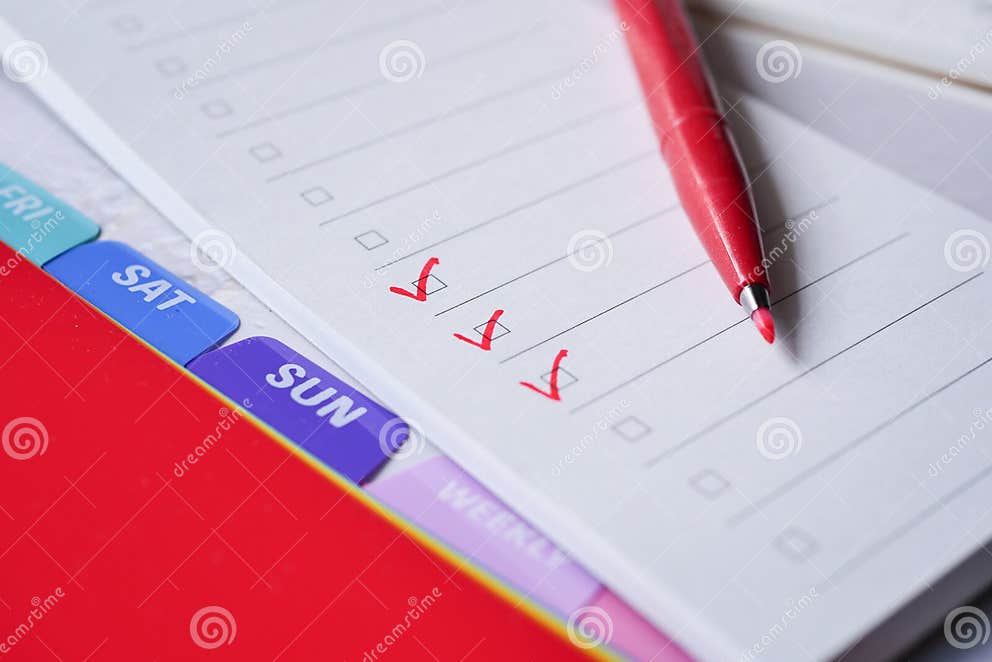 Check Mark on a Check Box on a Paper Stock Photo - Image of page ...