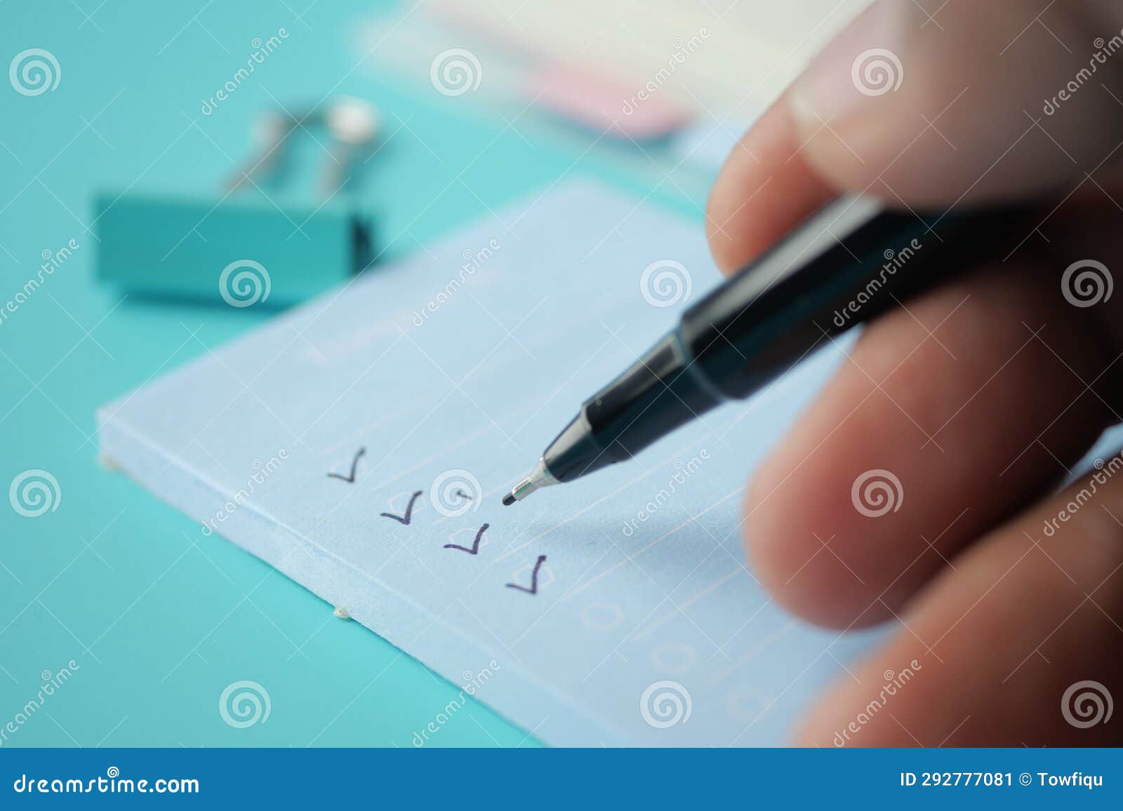 Check Mark on a Check Box on a Paper Stock Image - Image of checkbox ...
