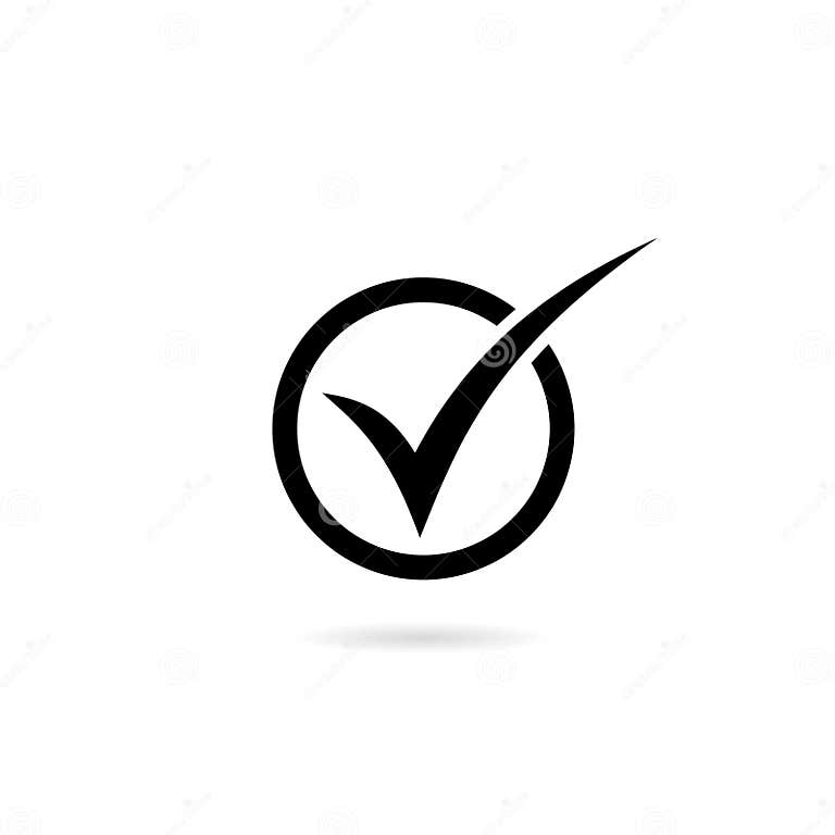 Check Mark. Check Mark Icon in Circle Stock Vector - Illustration of ...