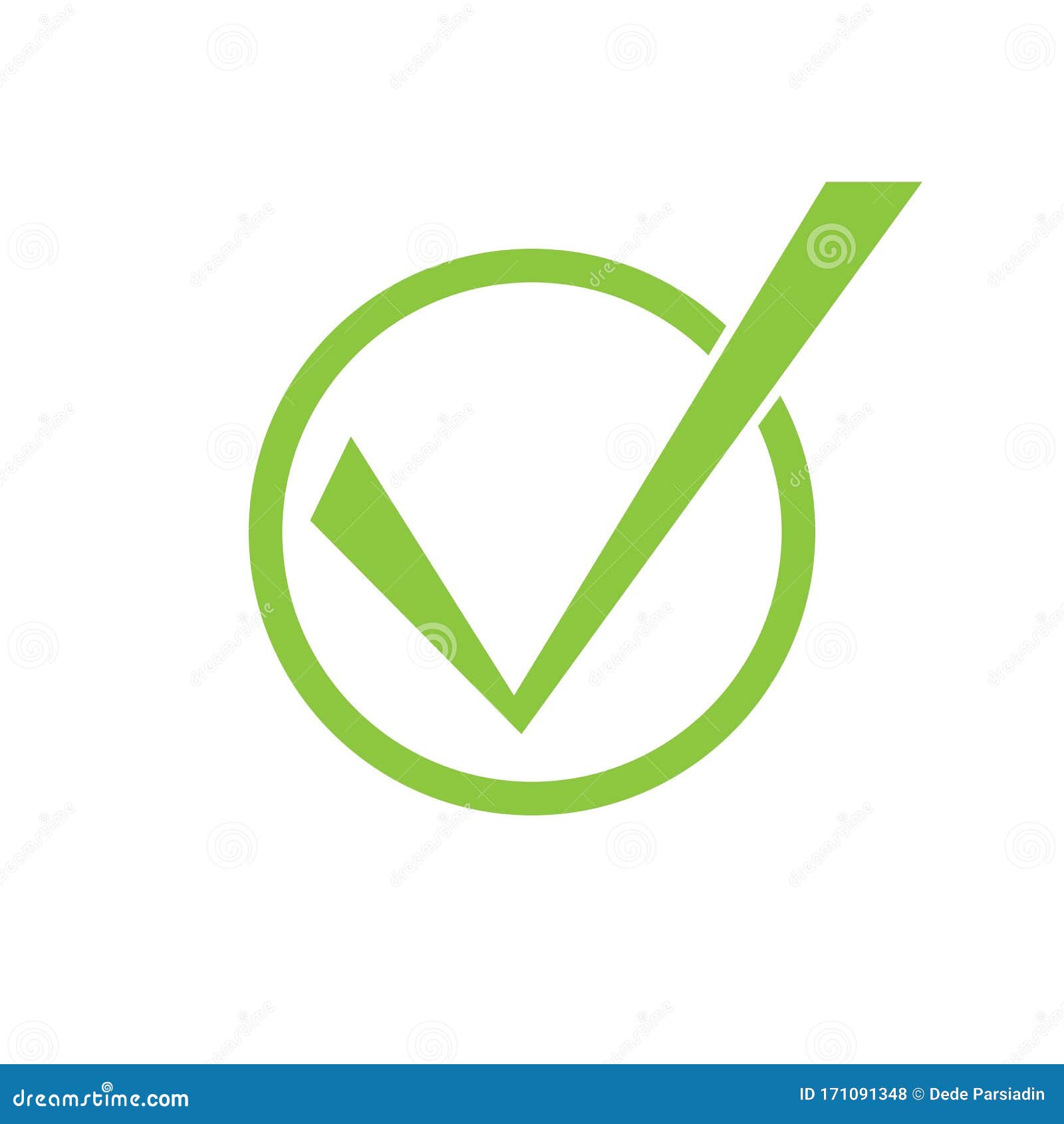 Check mark stock vector. Illustration of word, form - 171091348