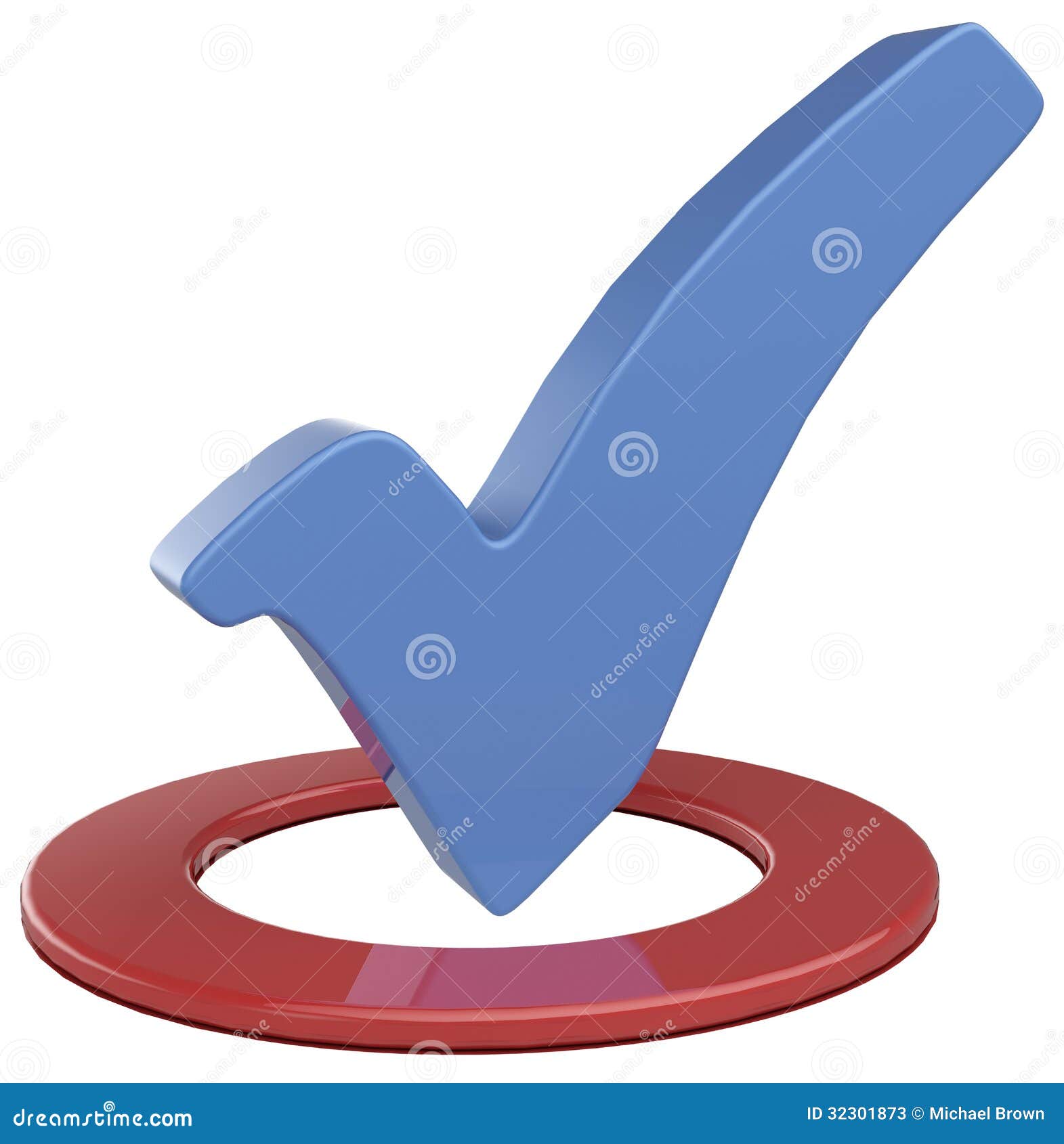 Check Mark Choice Vote in Circle Stock Illustration - Illustration of ...