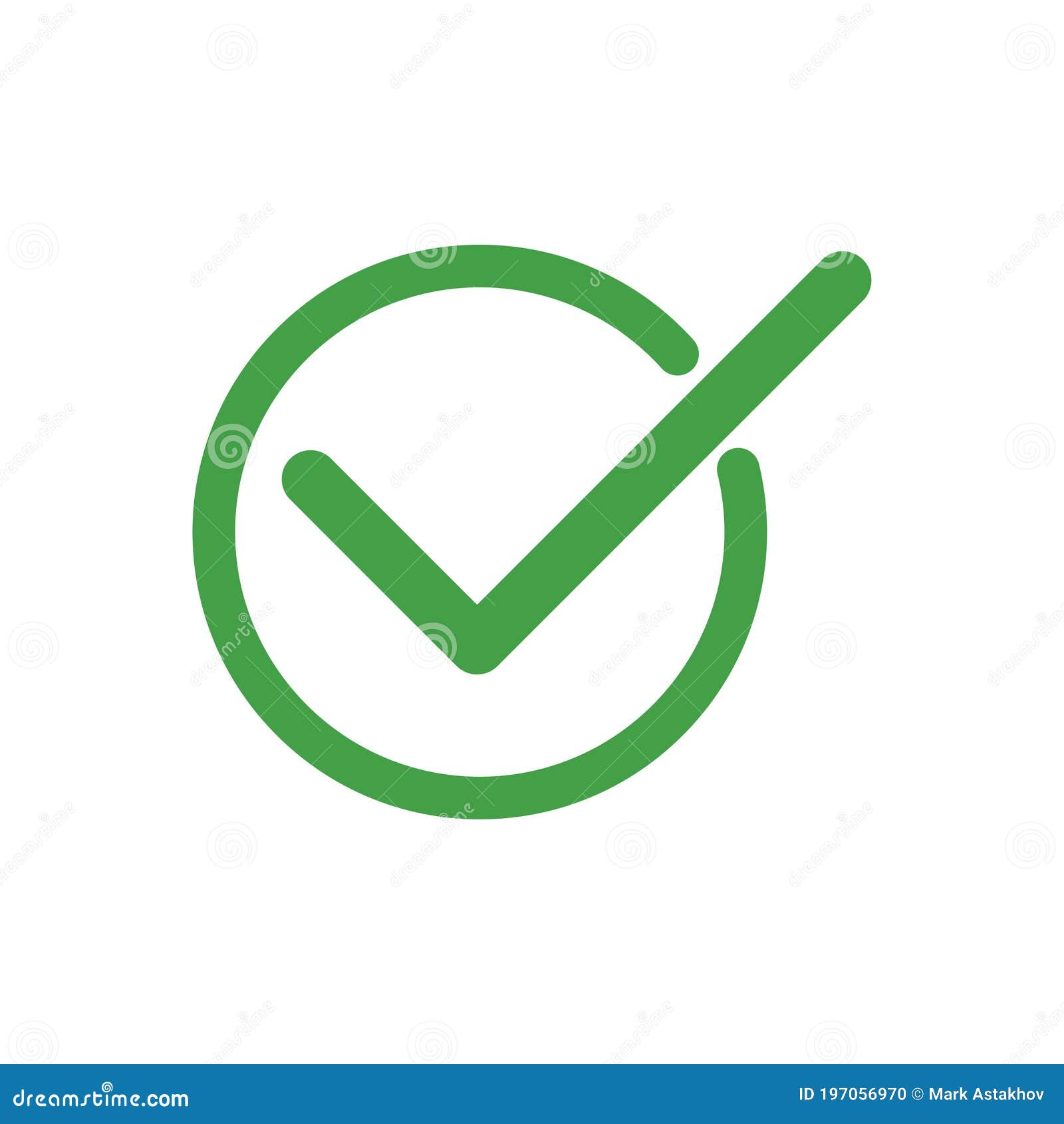 Check Mark Circle Icon. Isolated Vector Sign Stock Vector ...