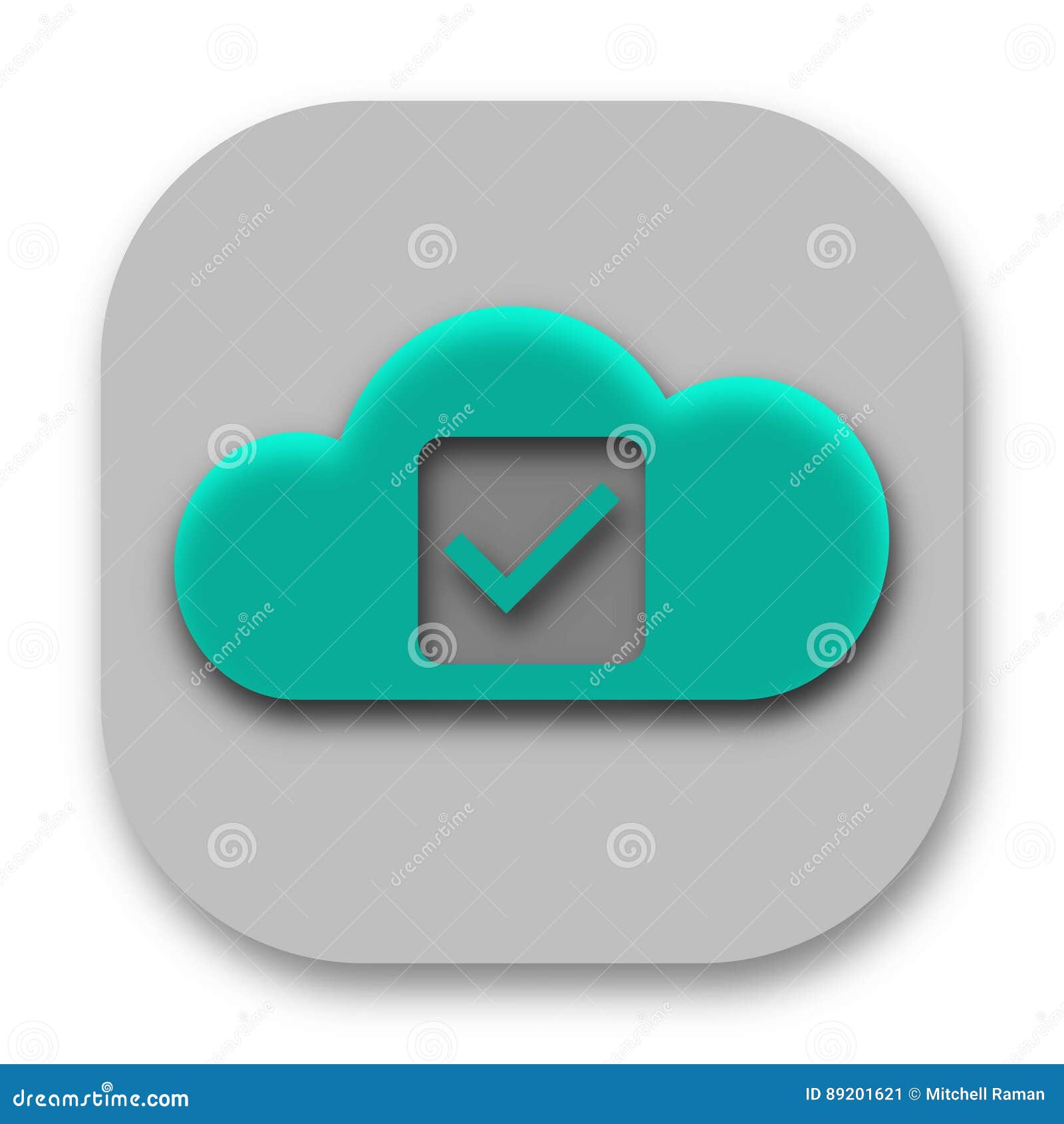 Check Mark Cloud App Logo stock vector. Illustration of greener - 89201621