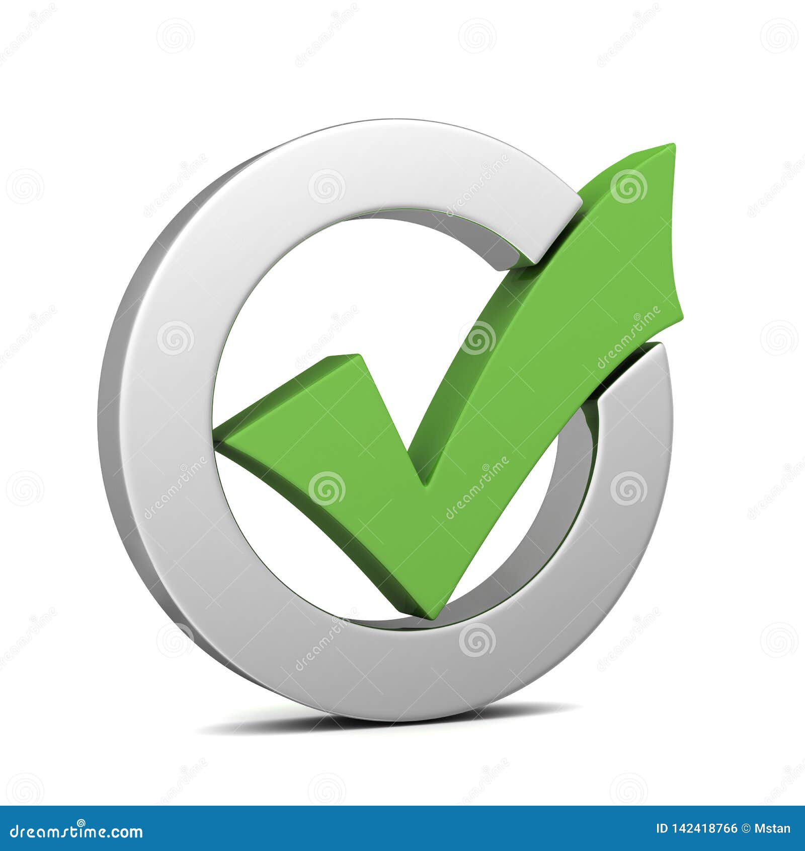 Check Mark Concept 3d Illustration Stock Illustration - Illustration of ...