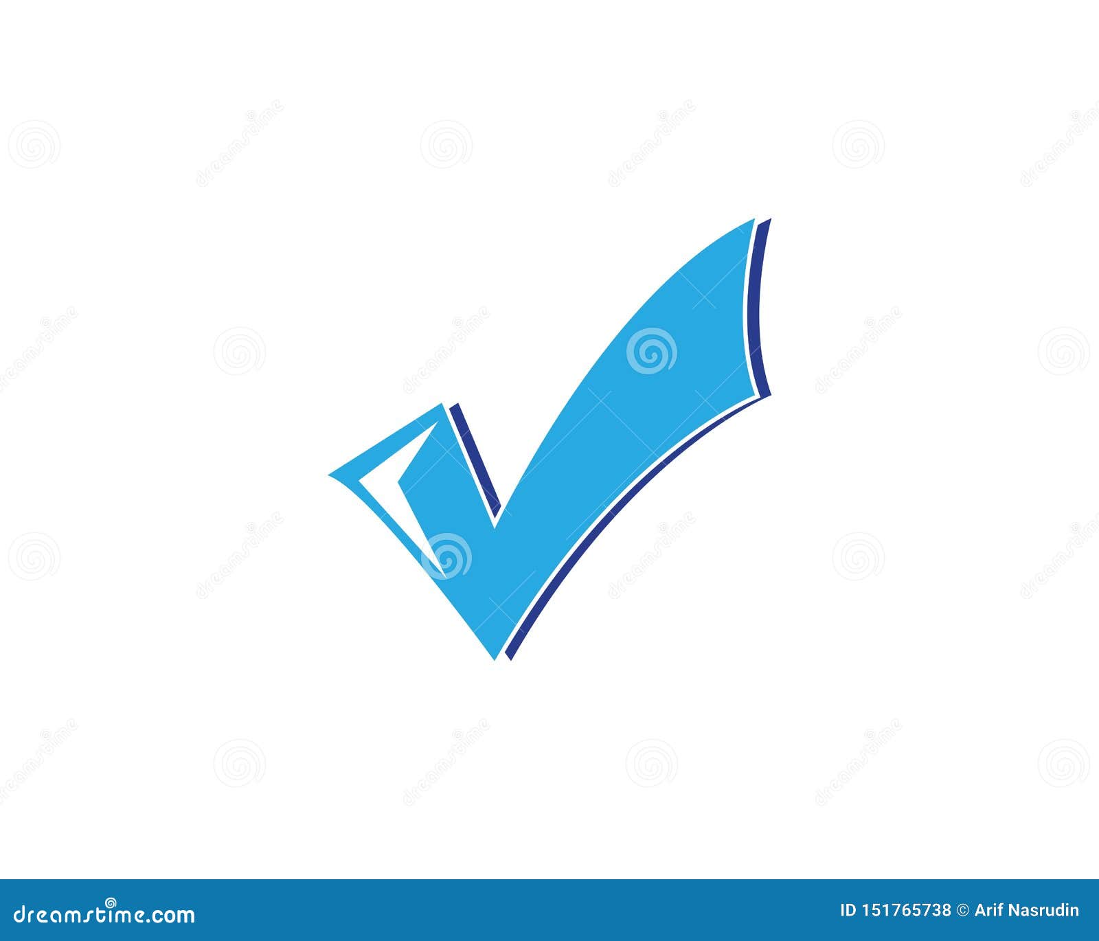 Check Mark Creative Icon Flat Template Vector Stock Vector ...