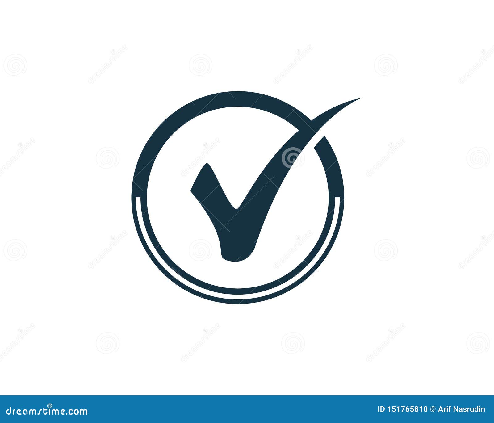 Check Mark Creative Icon Flat Template Vector Stock Illustration ...