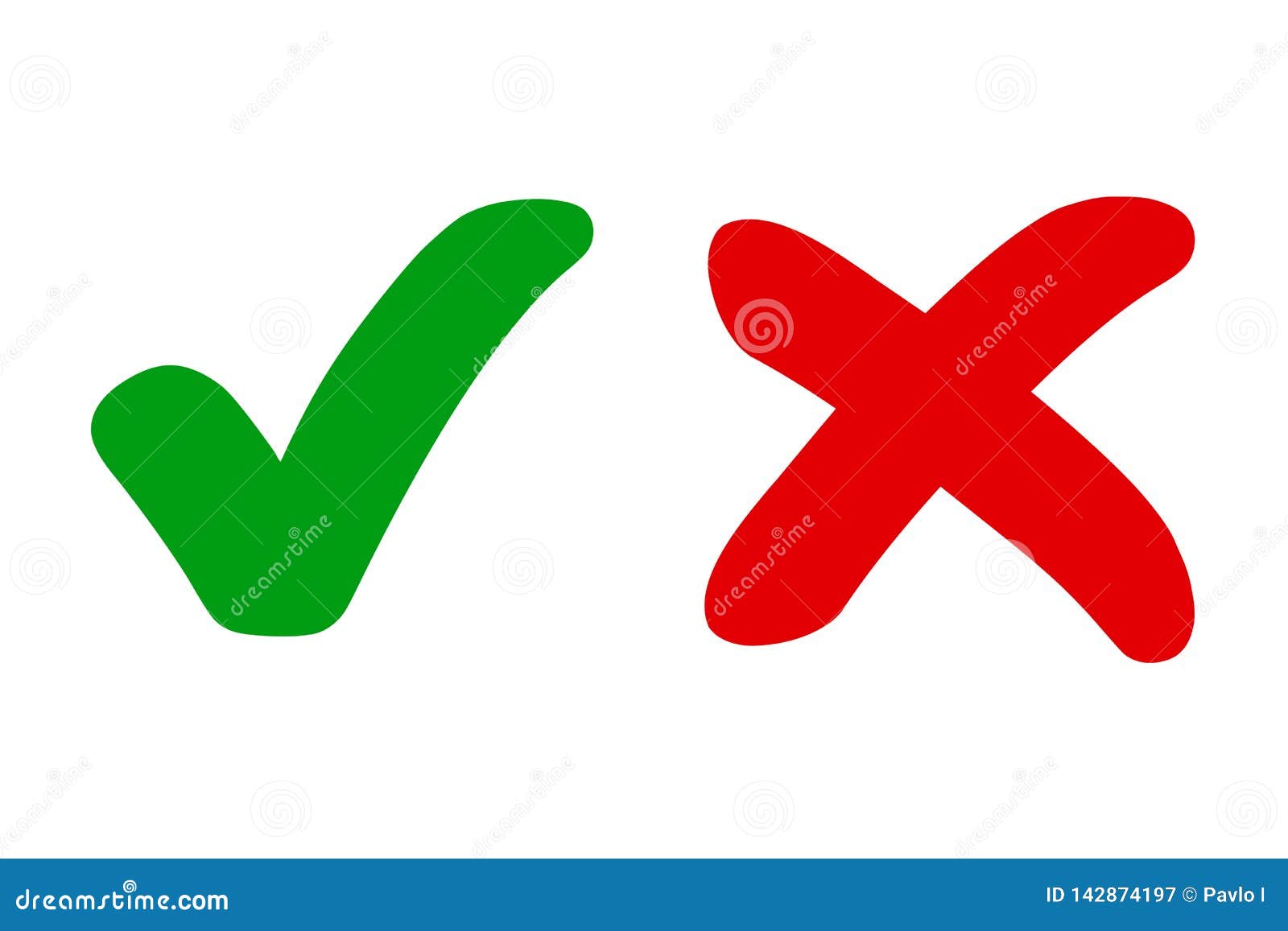 Check Mark and Cross Icons - Stock Vector - Illustration of mark ... Check Mark and Cross Icons - Stock Vector - Illustration of mark ...