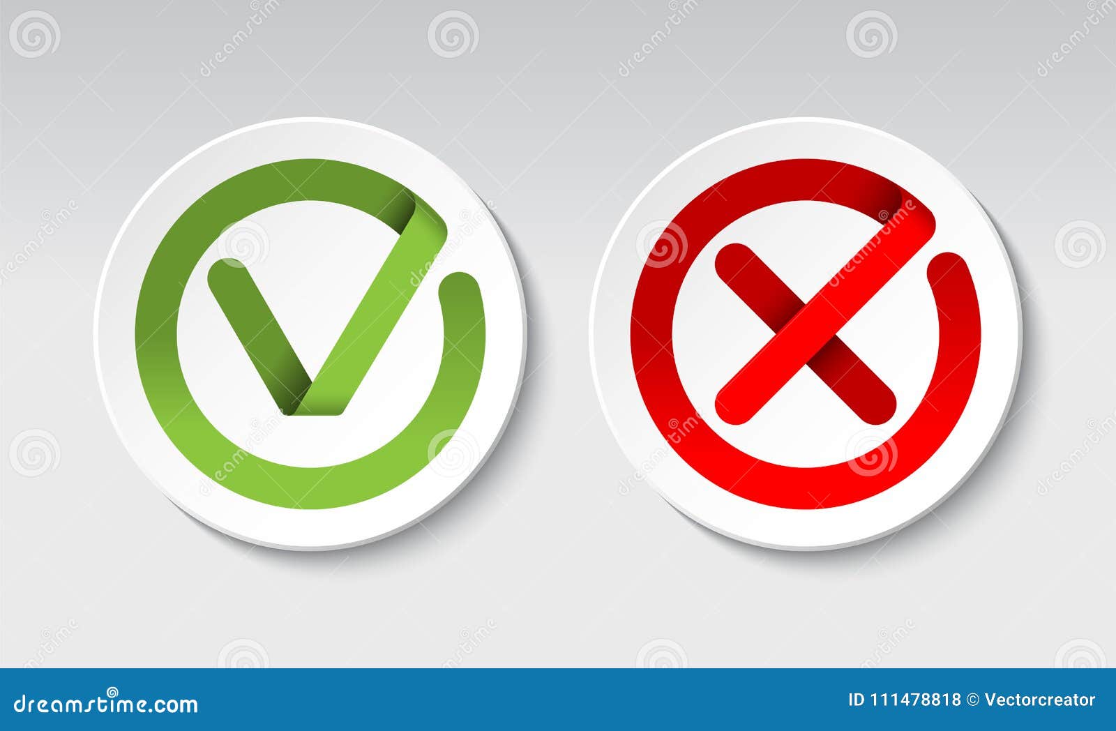 Check Mark and Cross Mark Buttons Stock Vector - Illustration of button ... Check Mark and Cross Mark Buttons Stock Vector - Illustration of button ...