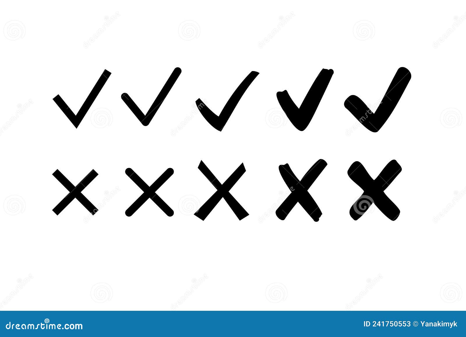 Check Mark and Cross Symbols in Flat Styles Stock Vector - Illustration ... Check Mark and Cross Symbols in Flat Styles Stock Vector - Illustration ...