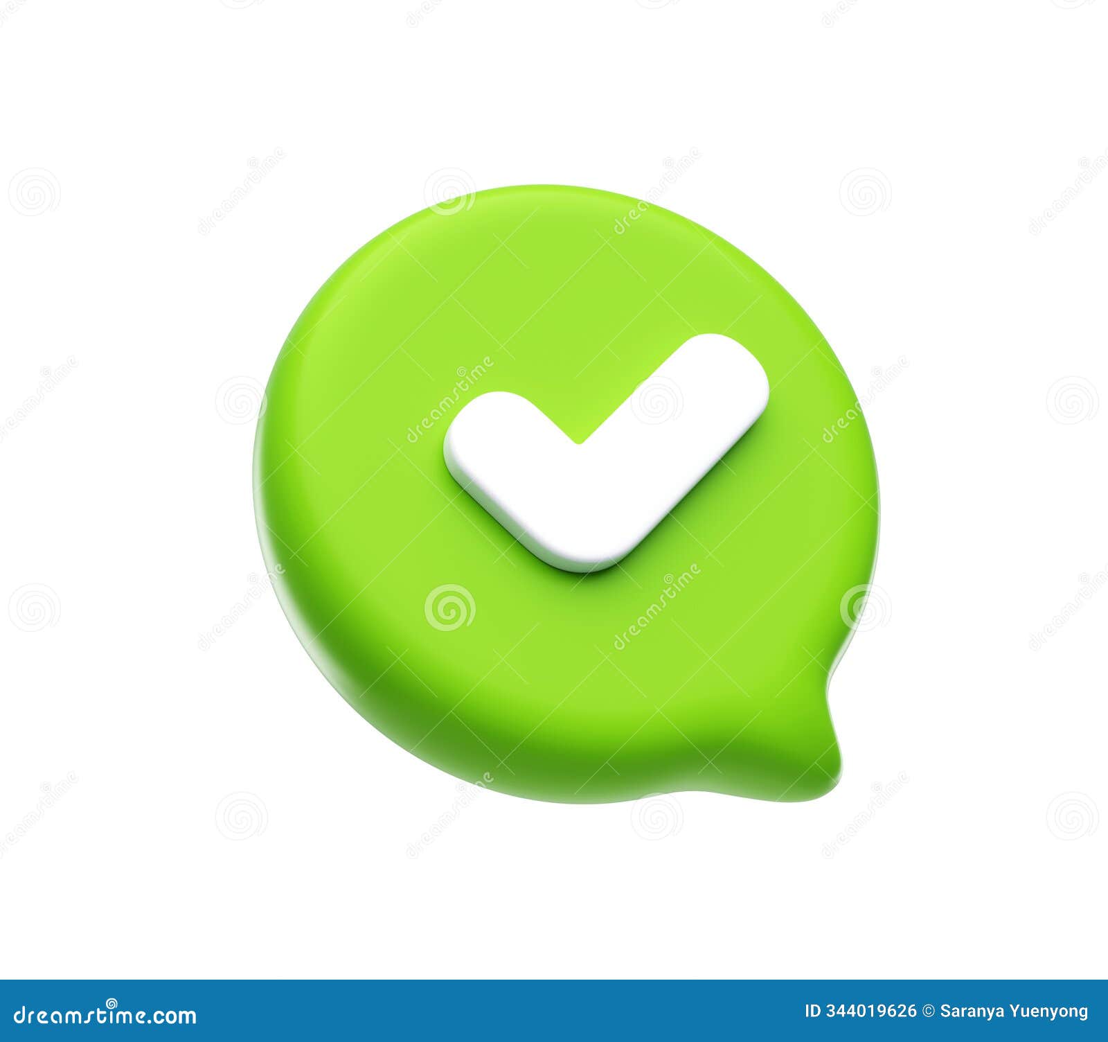 Check Mark 3D Icon Illustration Stock Illustration - Illustration of ...