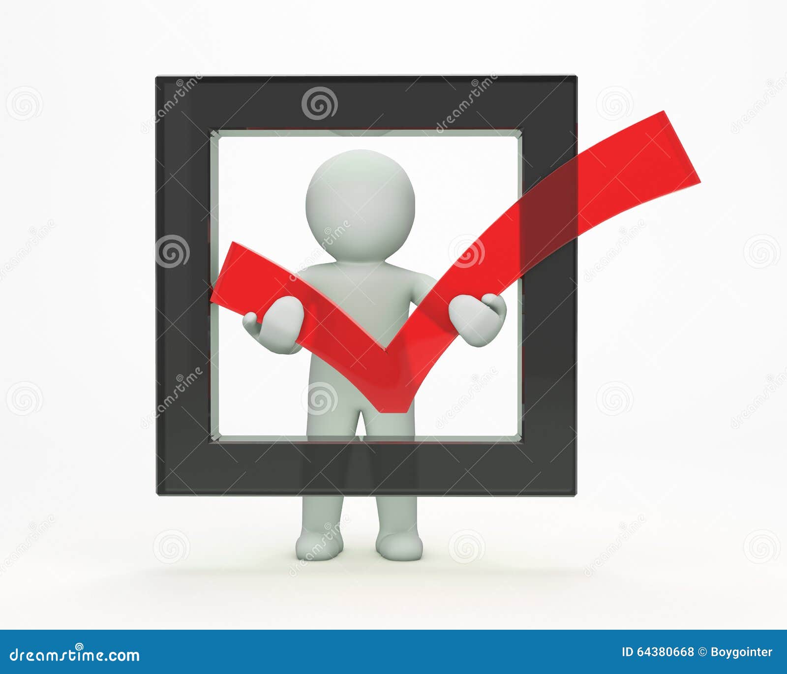 Check mark stock illustration. Illustration of render - 64380668
