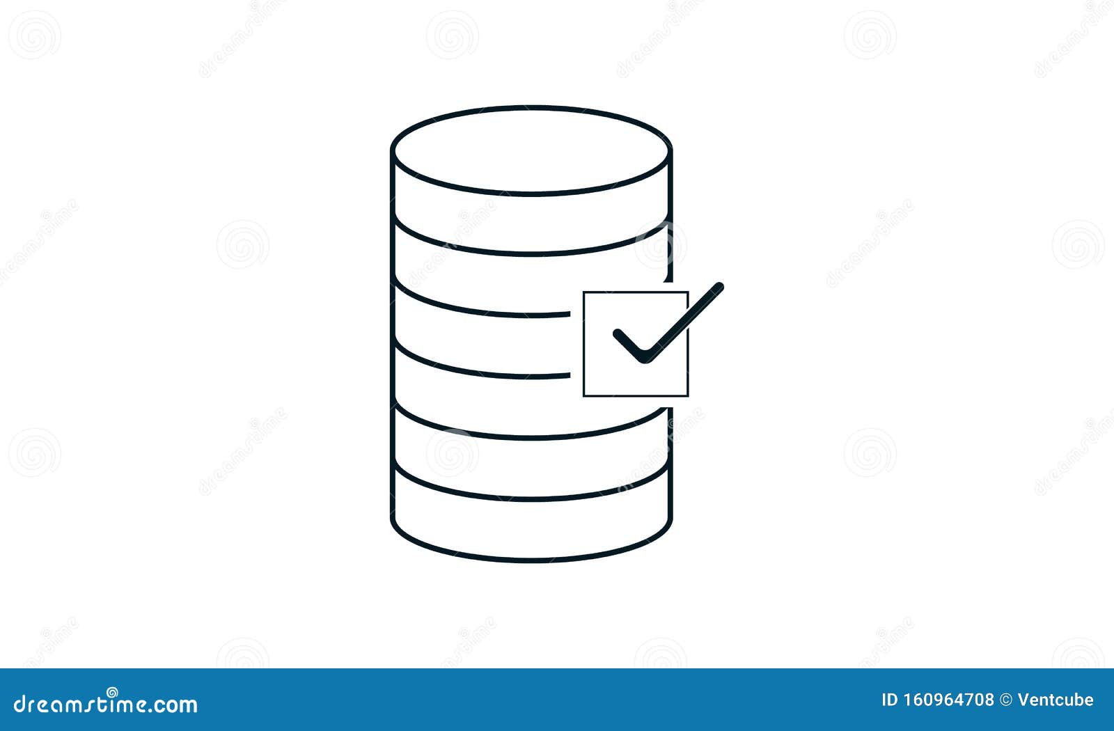 Check Mark, Database, Database Accepted Icon. Stock Vector ...