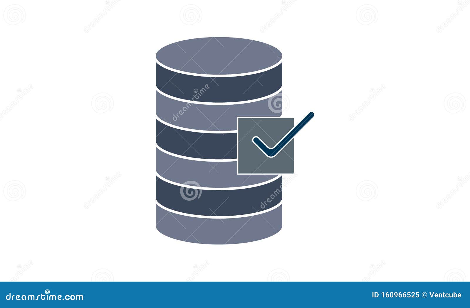 Database With Check Mark Colorful Icon Cartoon Vector | CartoonDealer ...