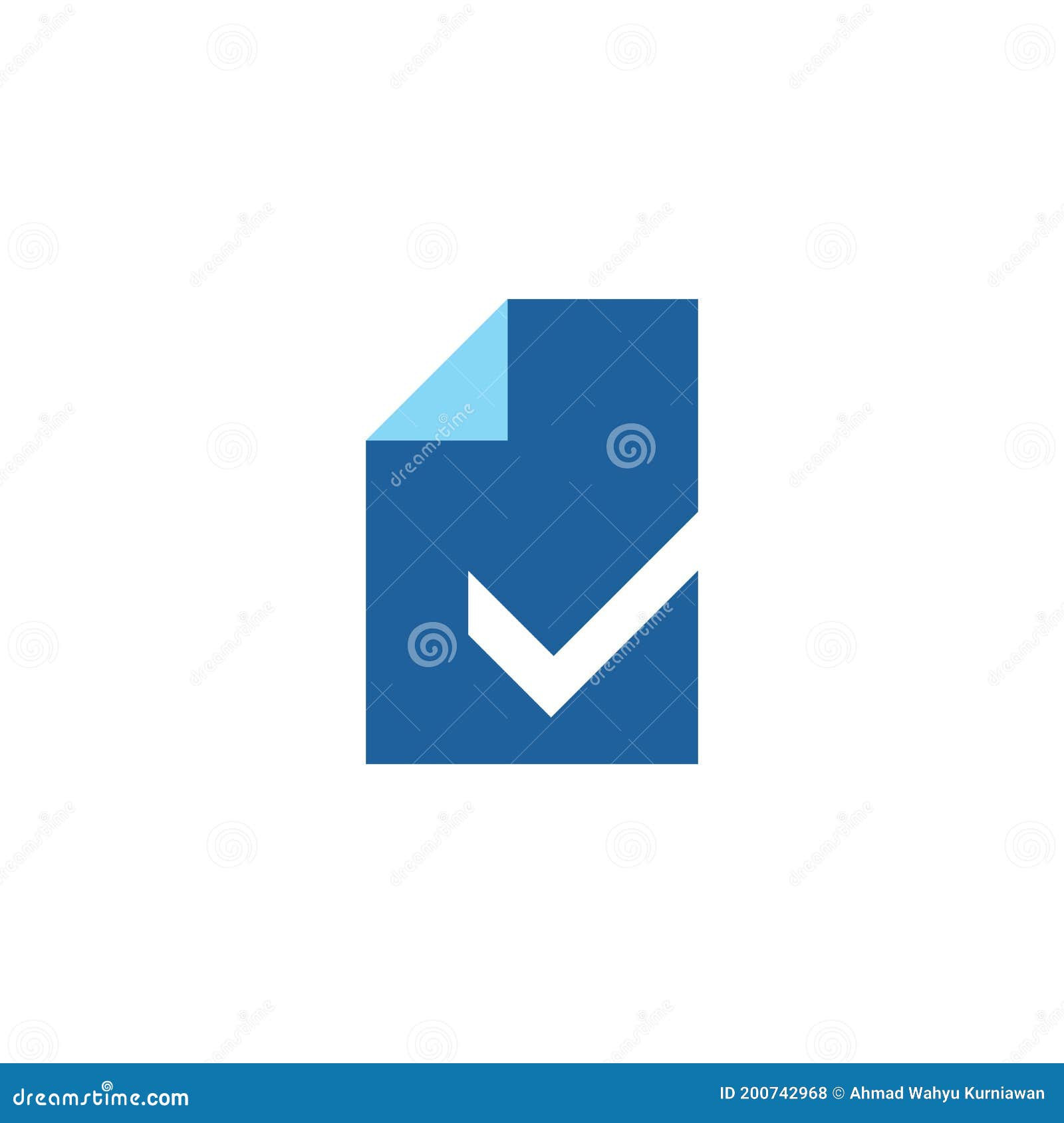 Check Mark and Document Paper Stock Vector - Illustration of modern ...