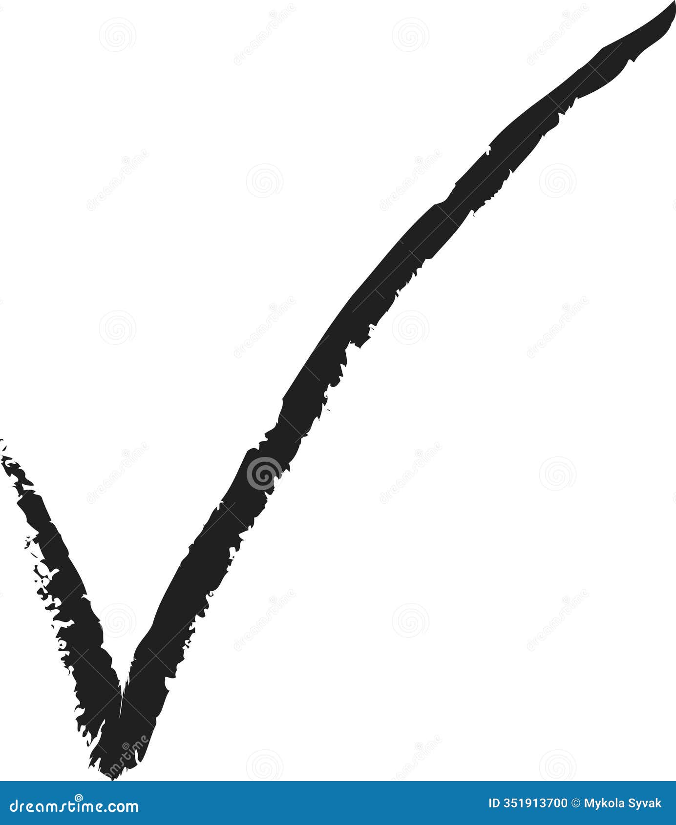 Check Mark Doodle stock illustration. Illustration of vector - 351913700