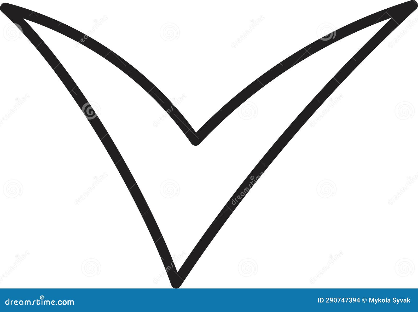 Check Mark Doodle stock illustration. Illustration of sketch - 290747394