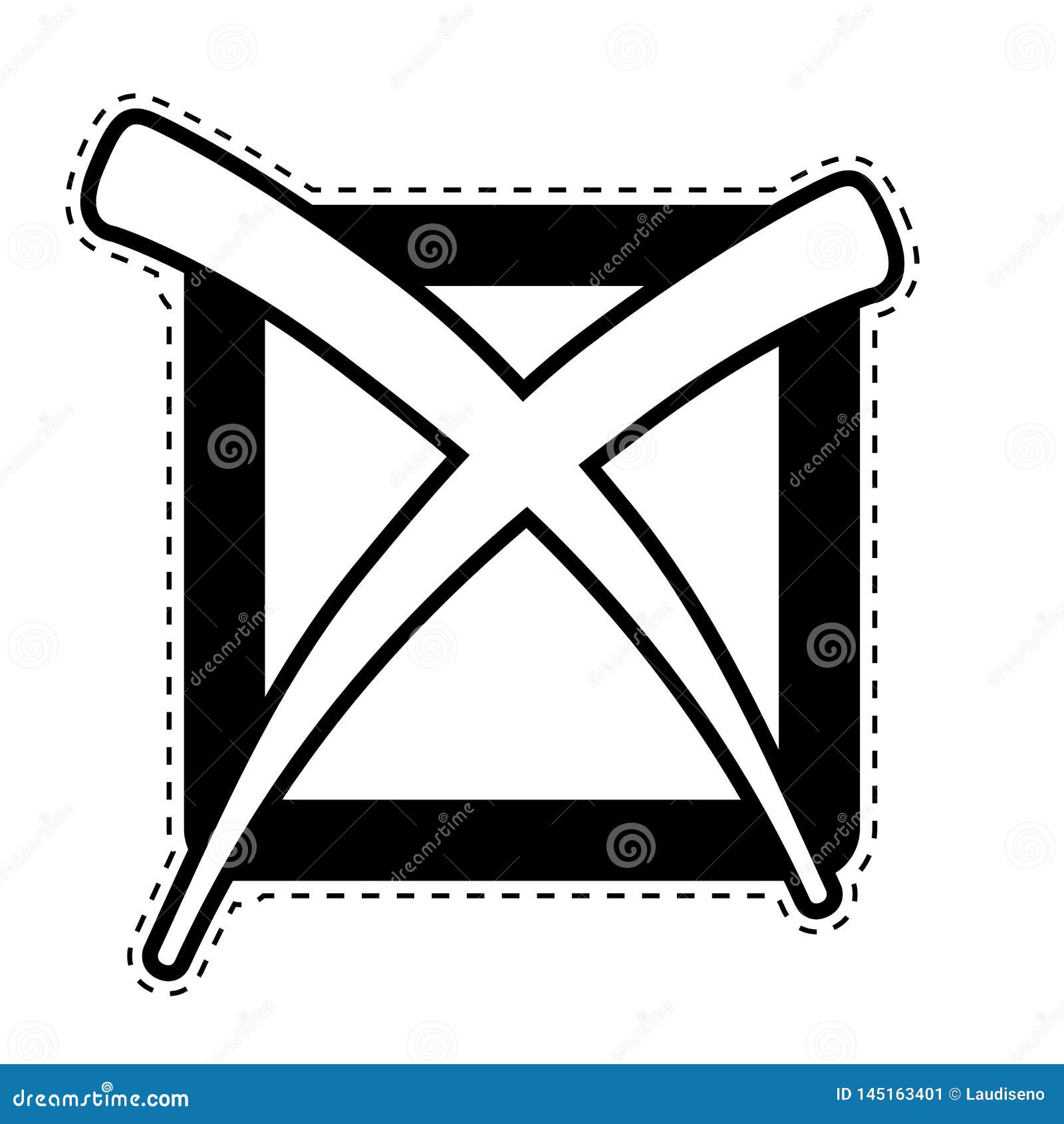 Check mark dotted sticker stock vector. Illustration of mark - 145163401