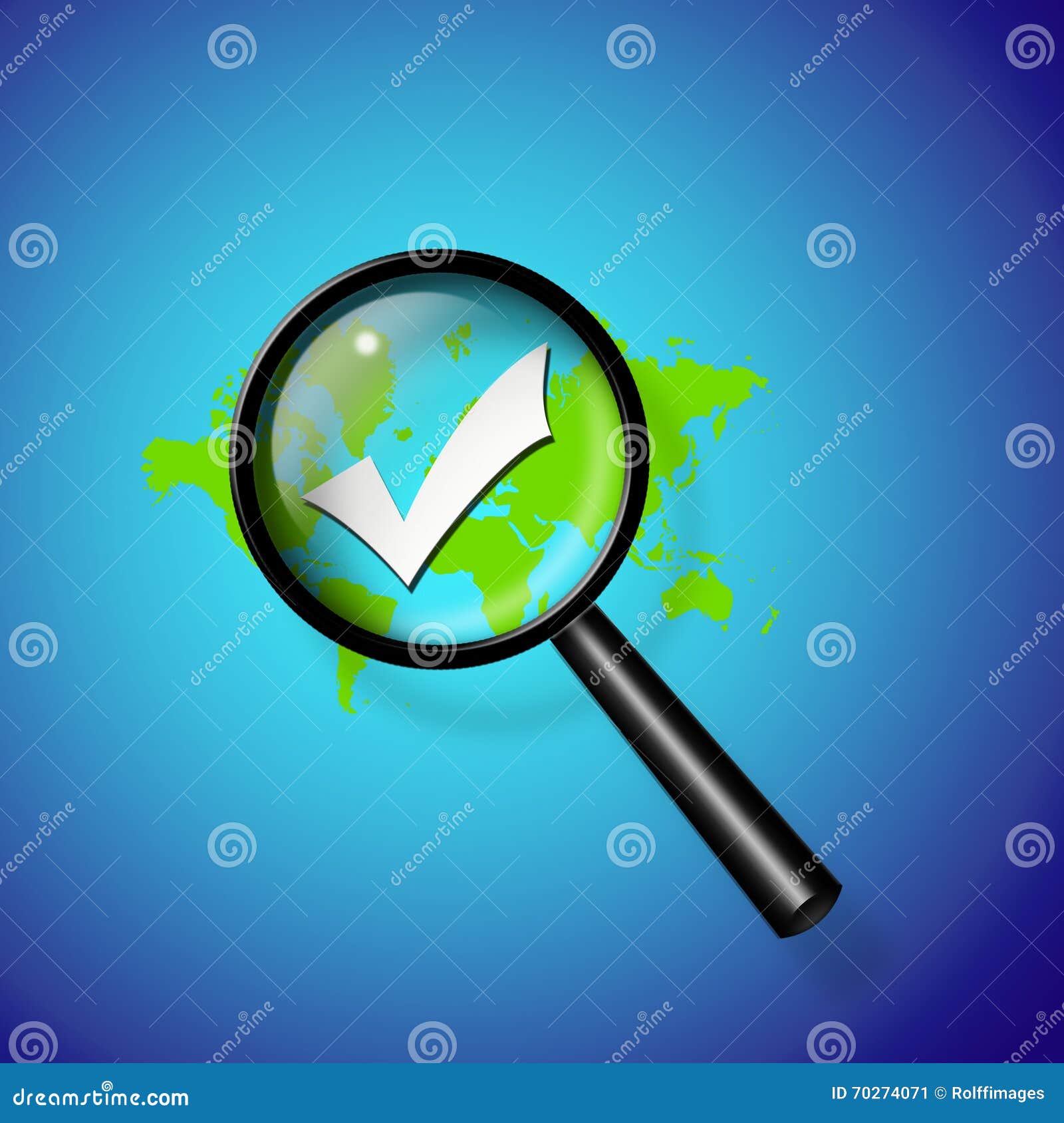 Check Mark Earth stock illustration. Illustration of choose - 70274071