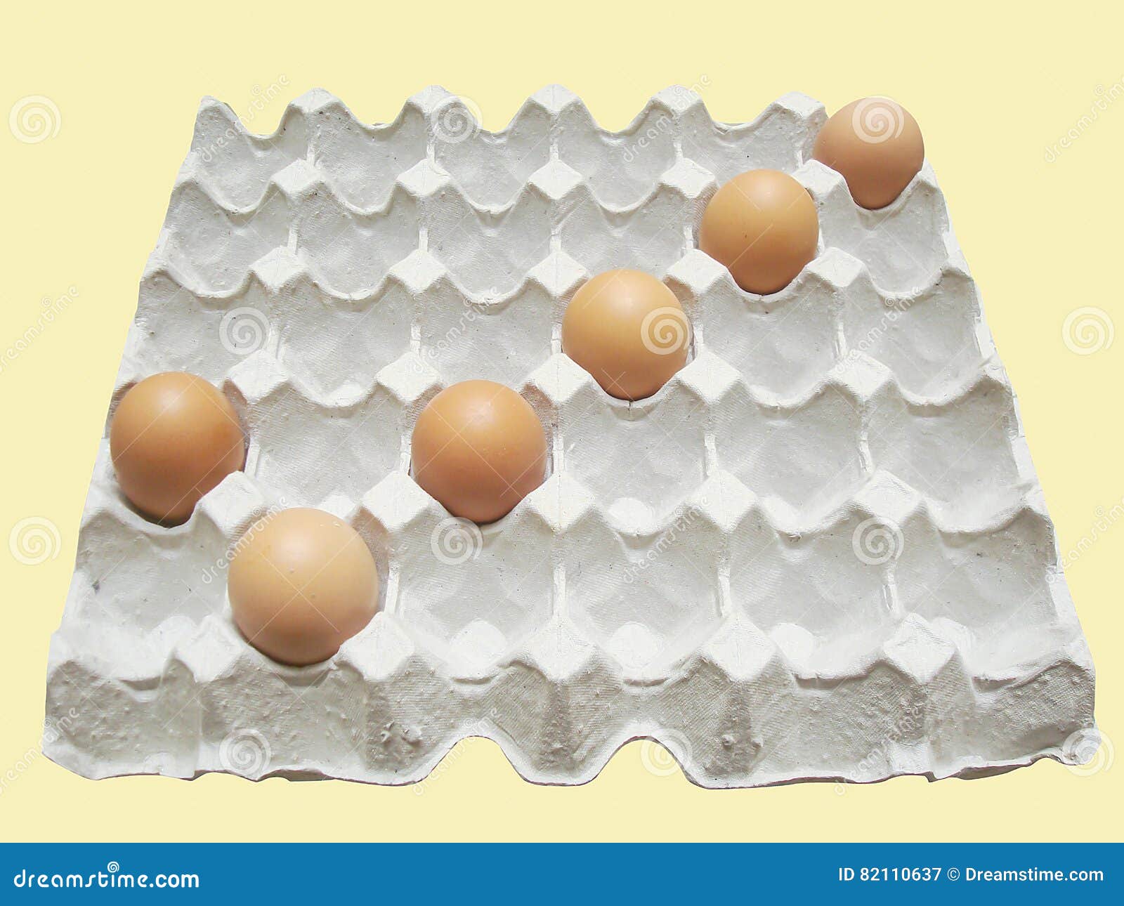 Check Mark from the Eggs in Paper Tray Stock Image - Image of diet ...