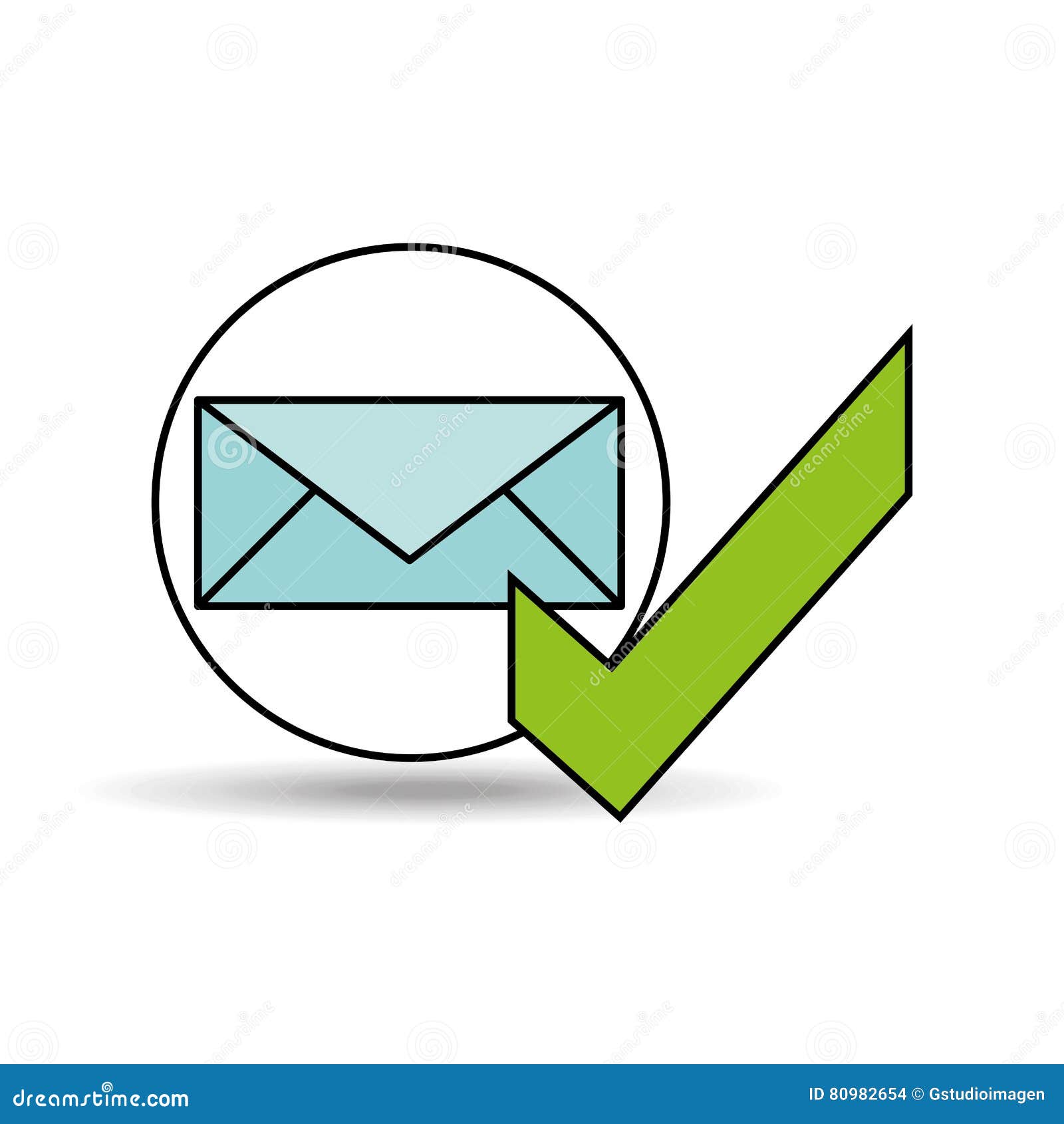 Check mark email design stock vector. Illustration of concept - 80982654