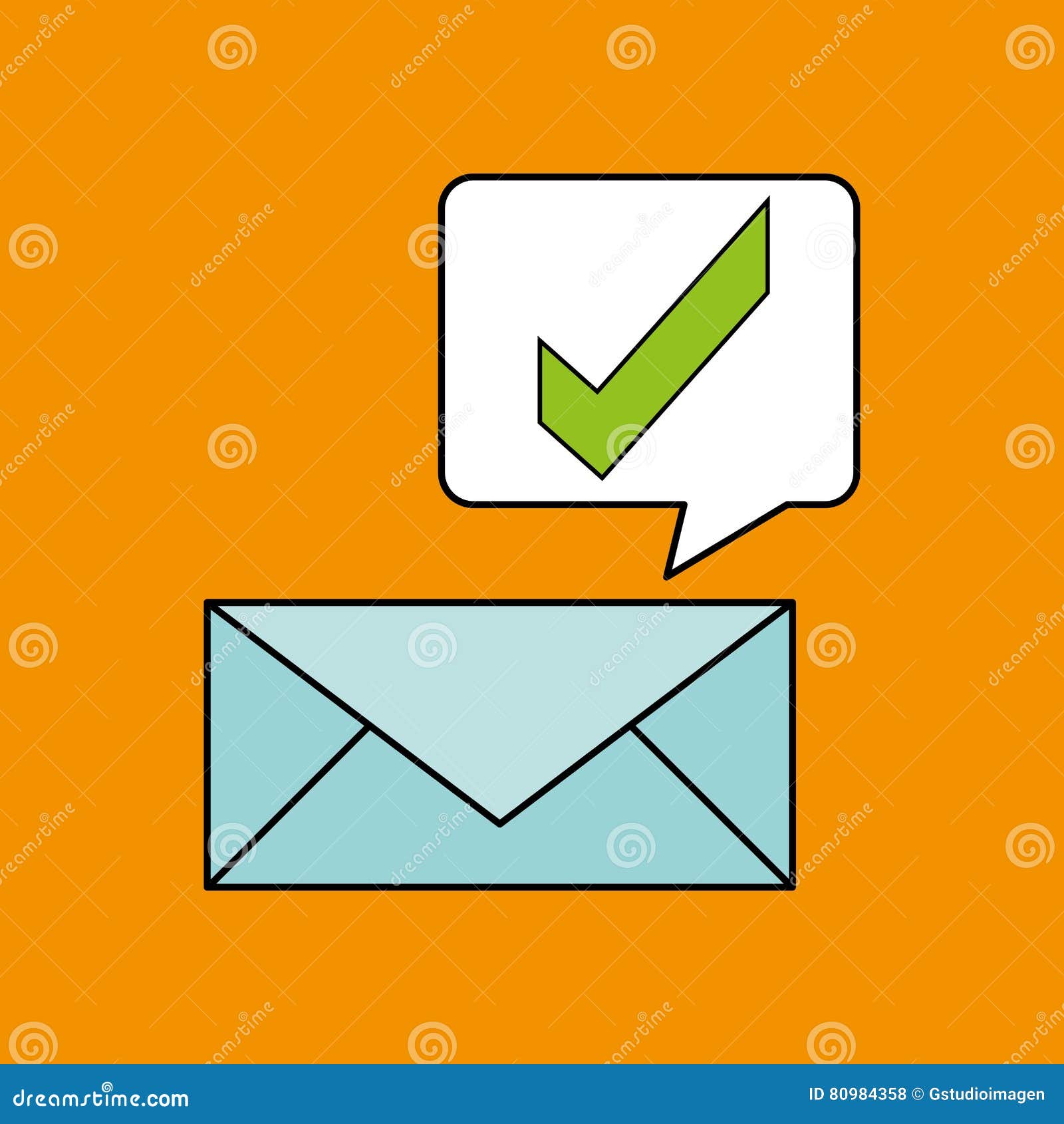 Check mark email design stock vector. Illustration of internet - 80984358