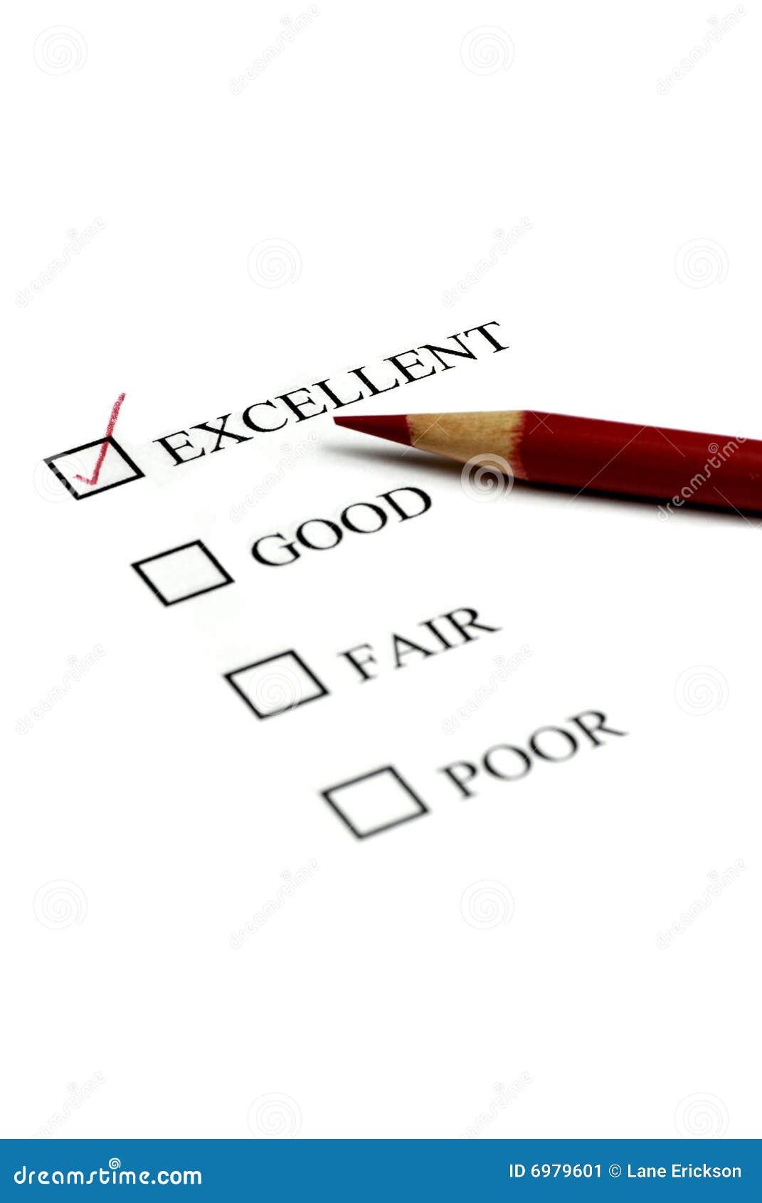 Check Mark for Excellent stock image. Image of business - 6979601