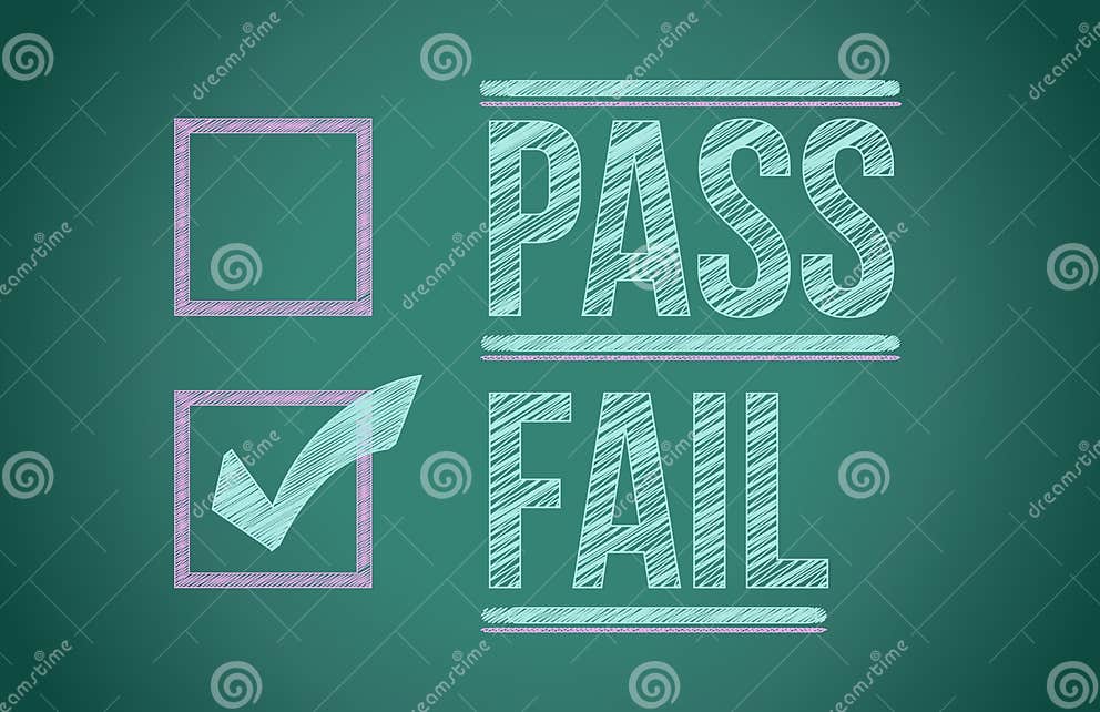 Check Mark for Fail Selection Stock Illustration - Illustration of ...