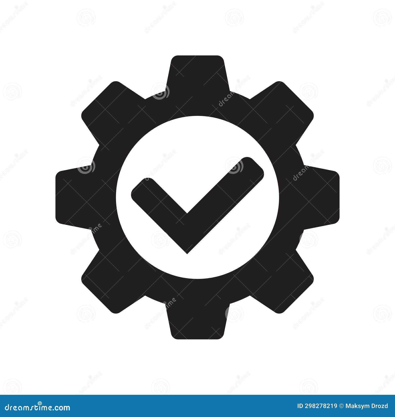 Check Mark with Gear Icon, Cog with Check Icon. Stock Vector ... Check Mark with Gear Icon, Cog with Check Icon. Stock Vector ...