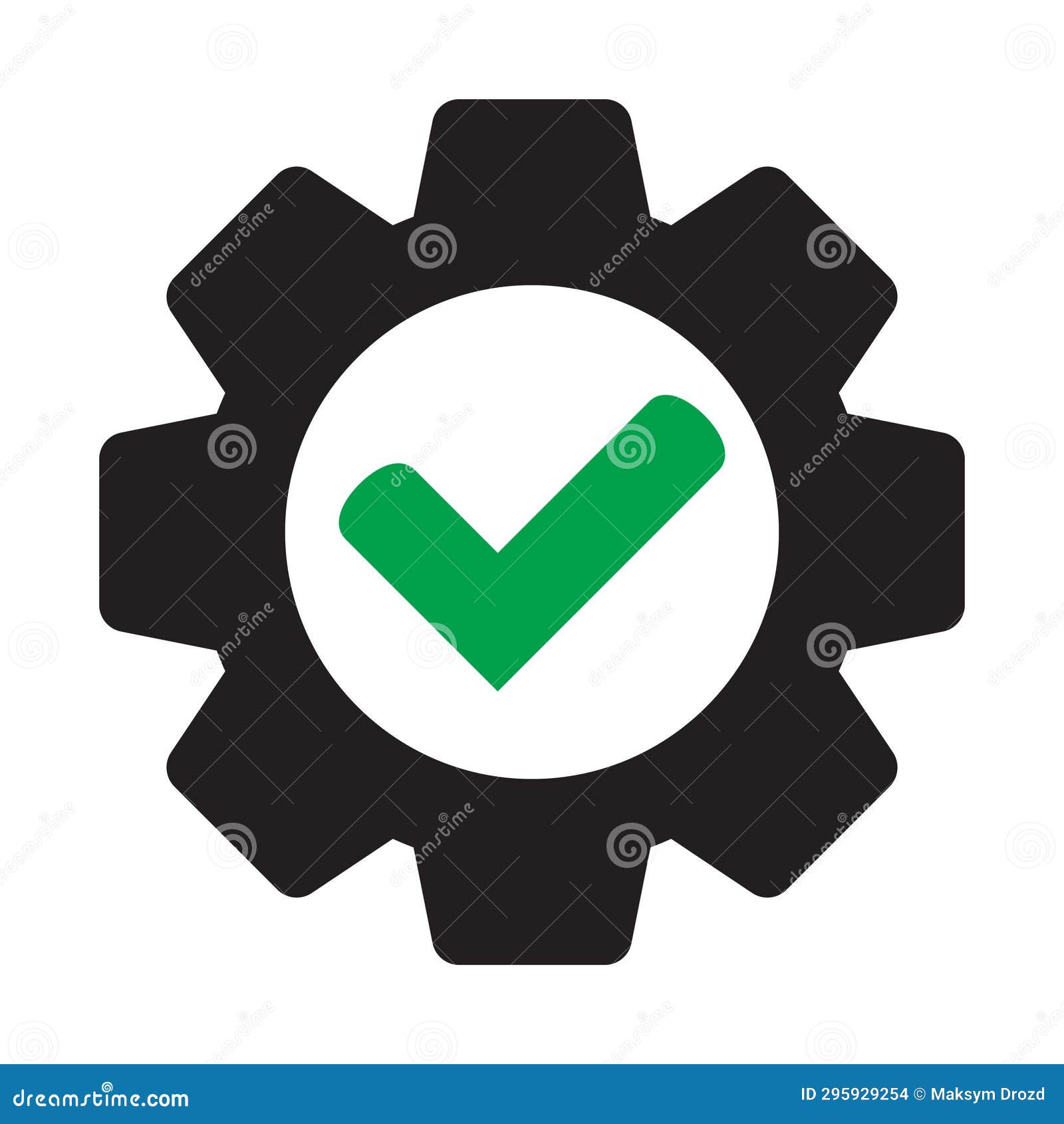 Check Mark with Gear Icon, Cog with Check Icon. Stock Vector ... Check Mark with Gear Icon, Cog with Check Icon. Stock Vector ...