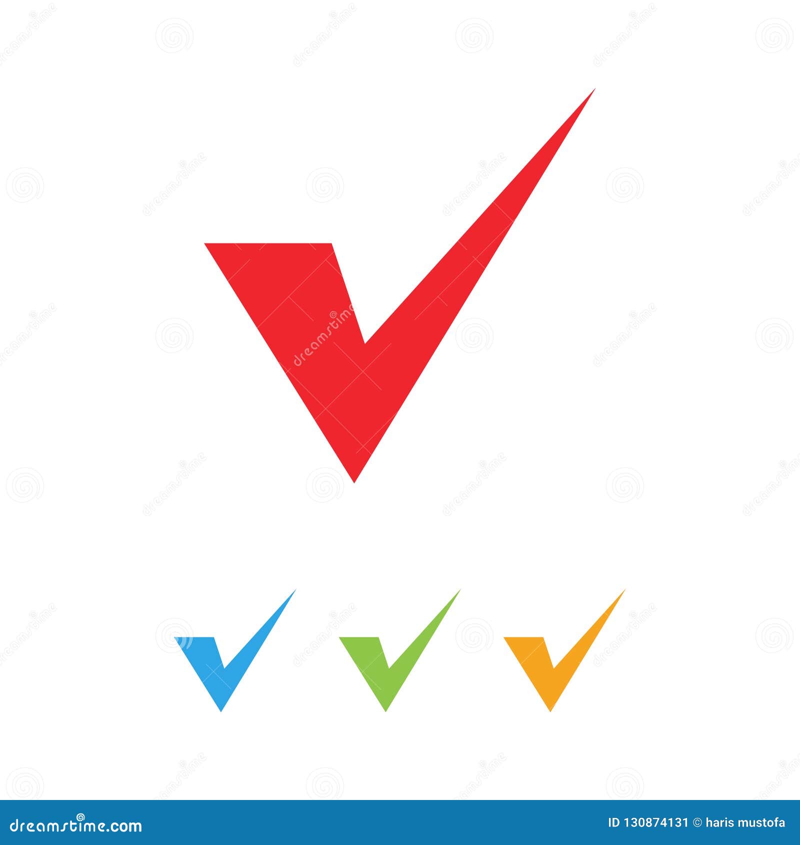 Check Mark Graphic Design Element Template Vector Illustration Stock ...