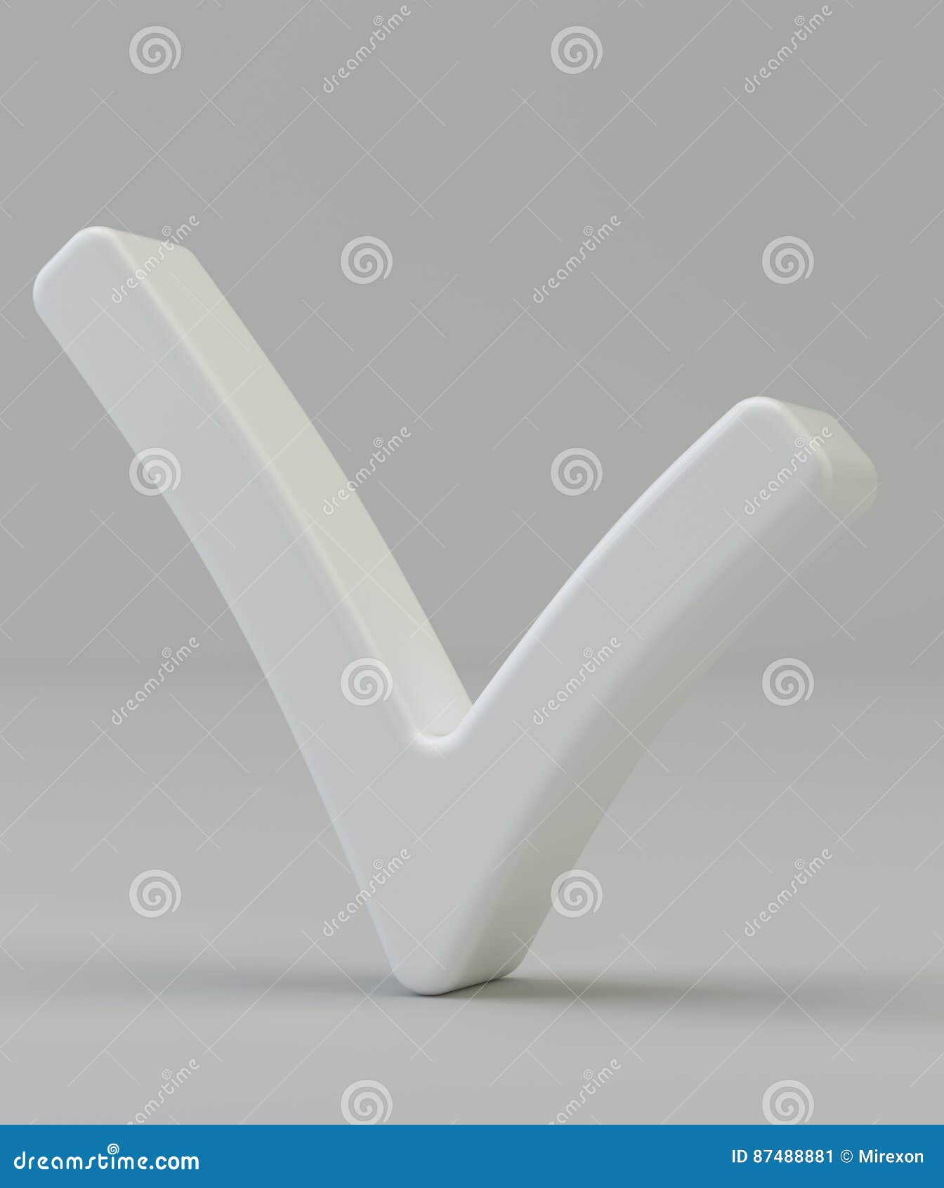 Check Mark in Gray Studio Background Stock Illustration - Illustration ...