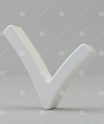 Check Mark in Gray Studio Background Stock Illustration - Illustration ...