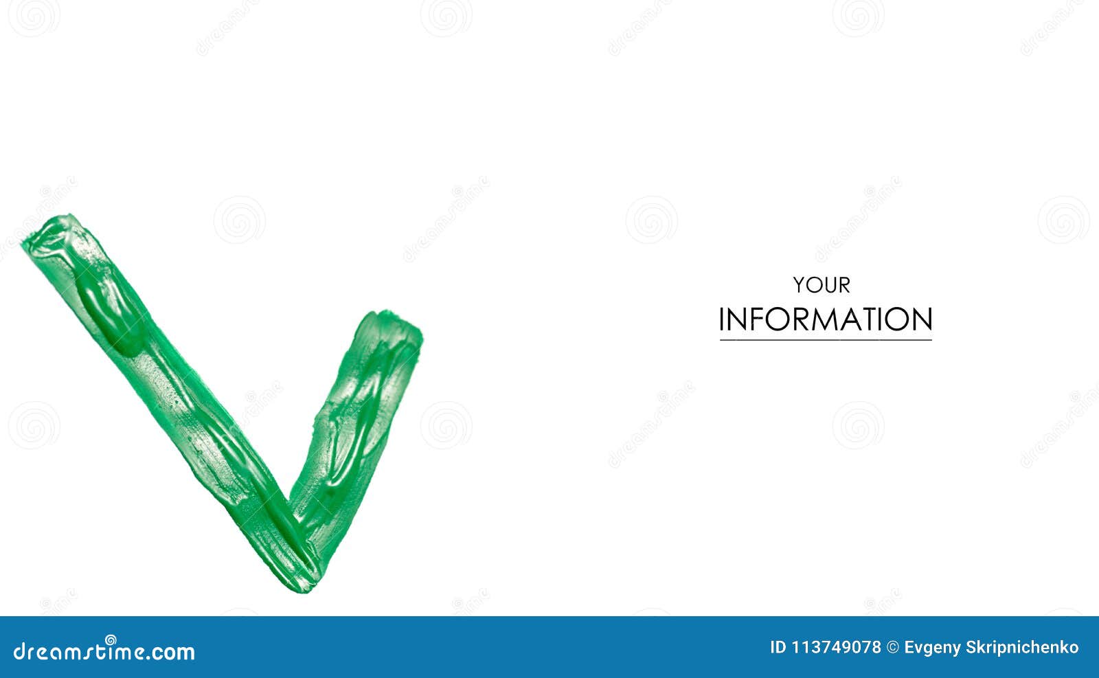 Check Mark with Green Paint Pattern Stock Photo - Image of positive ...